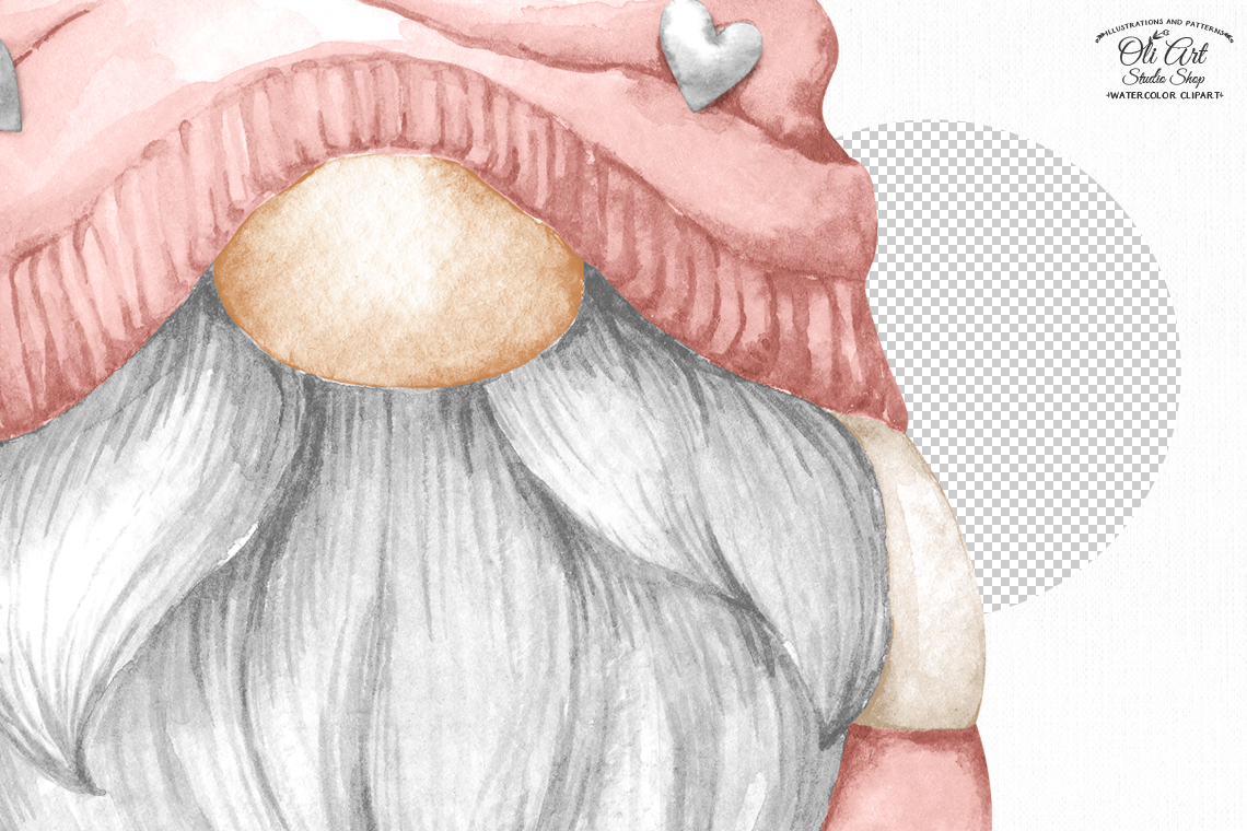 Valentine's Day, Gnome Clip Art. Cute Characters, Hand Drawn - Inspire ...