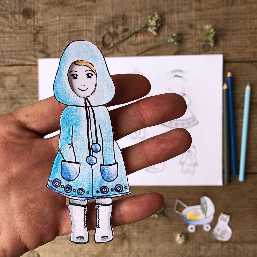 Printable Paper Doll. Masha. Coloring Pages. Craft Kit. Birt - Inspire ...