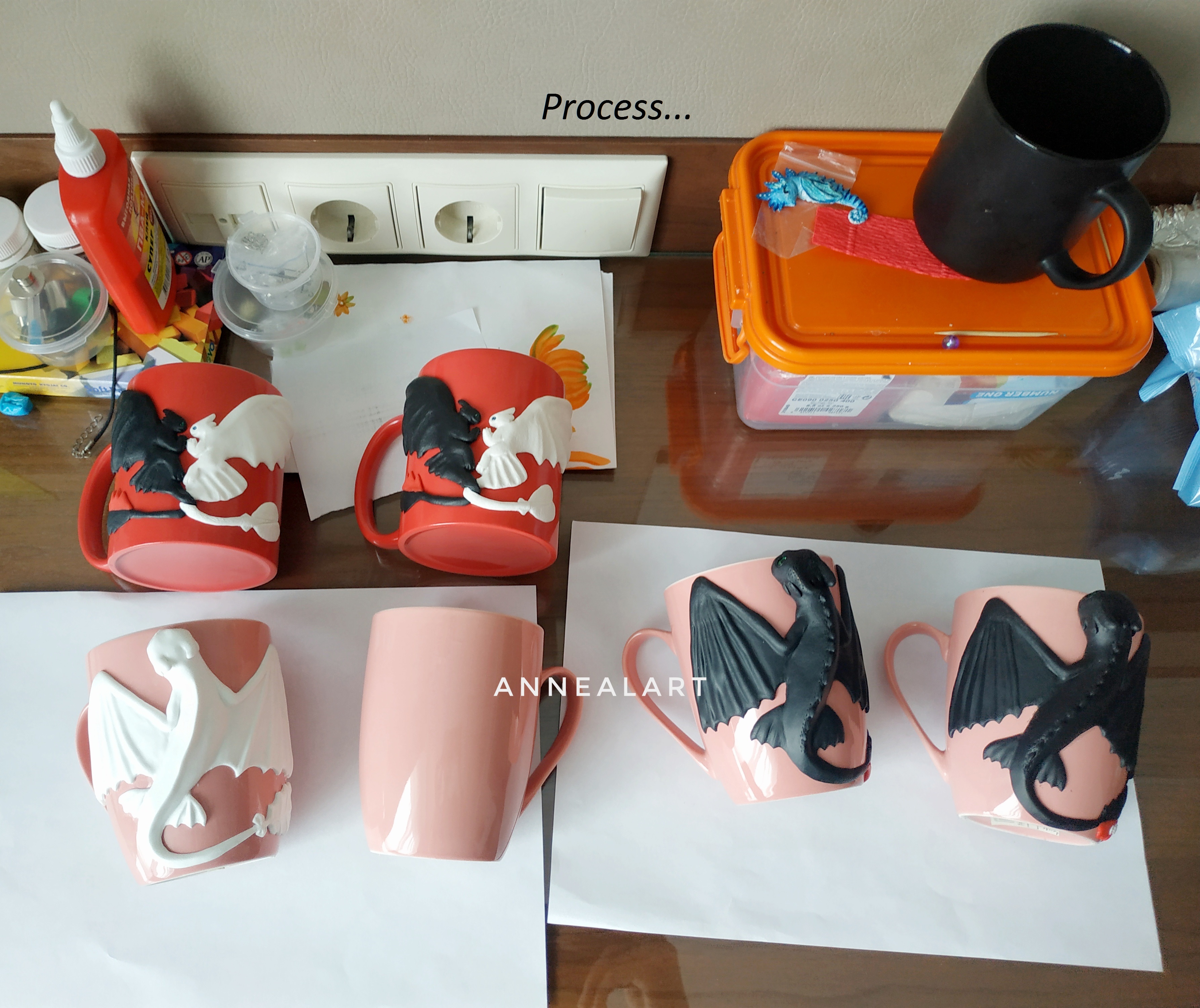 Toothless Dragon Mug HTTYD Black Dragon Mug Night Fury gifts - Inspire ...