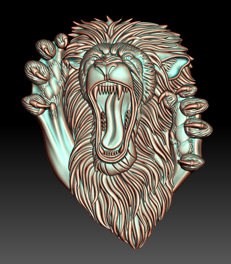 3d Model Stl Cnc Router File Lion Inspire Uplift
