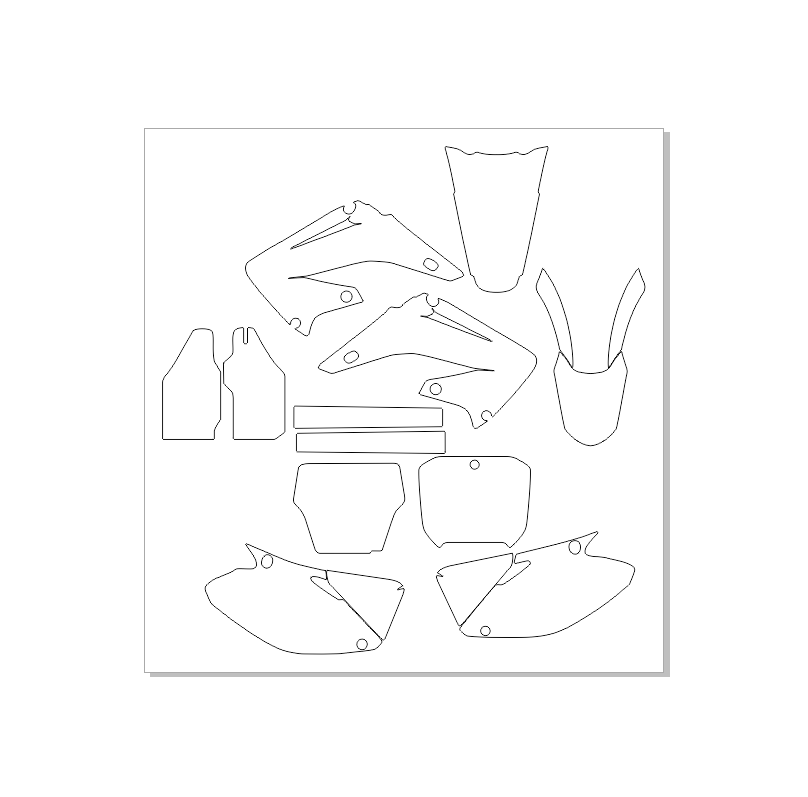 HONDA CR125 250 2002-2022 Graphic Vector Template - Inspire Uplift