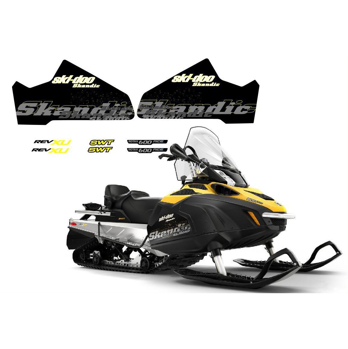 BRP SKI DOO SKANDIC REV XU SWT original decals kit - Inspire Uplift
