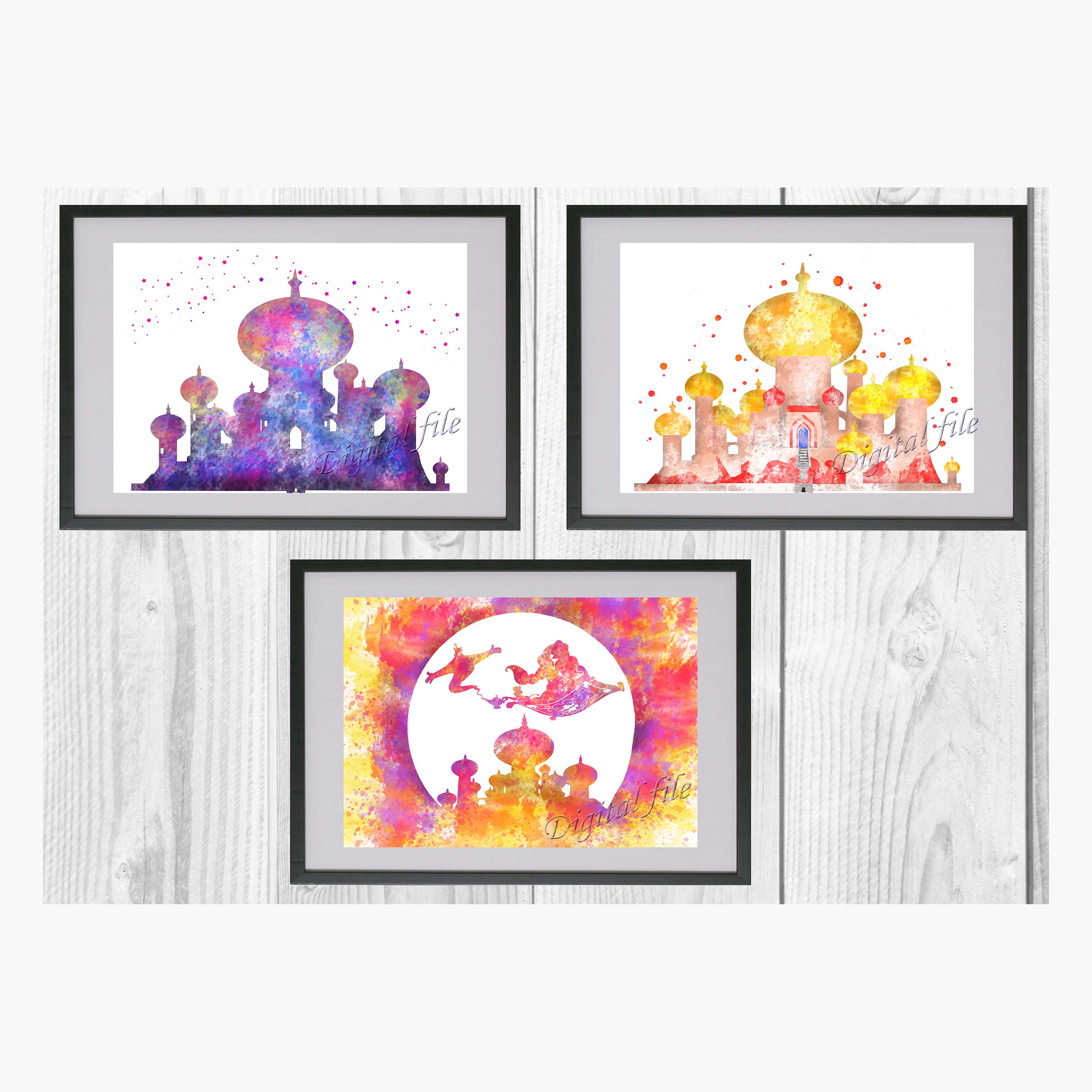 Agrabah Aladdin Disney Set Art Print Digital Files decor nur | Inspire ...