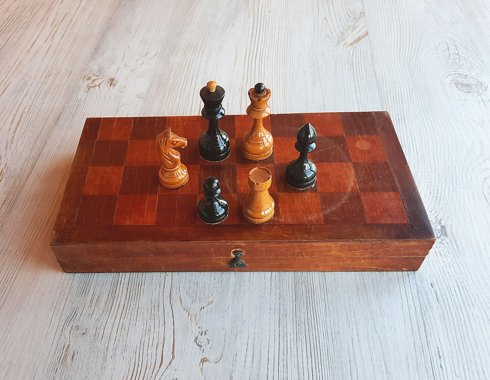 Old Russian chess set vintage - small wooden Soviet chess Zv - Inspire ...