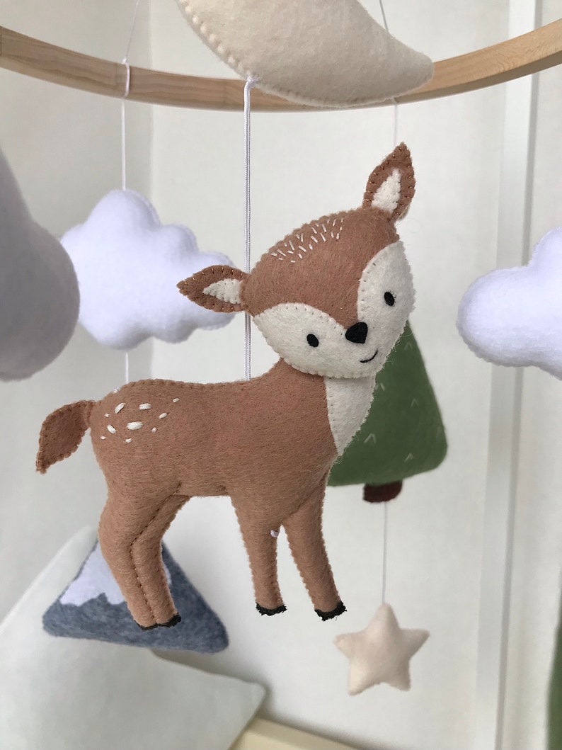 Baby mobile forest, Woodland baby mobiles, Woodland nursery - Inspire ...