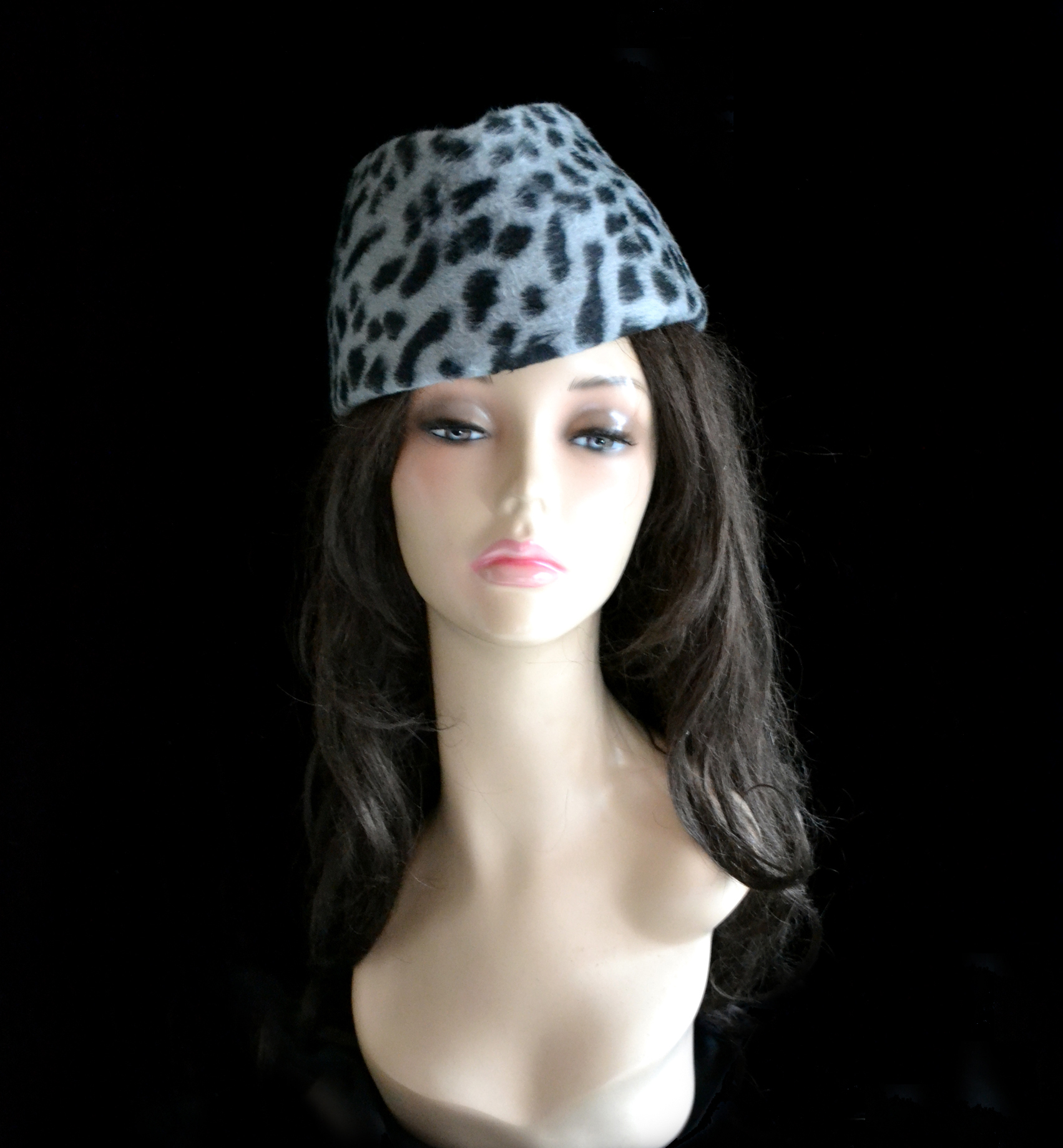 leopard forage cap, stewardess cap, leopard - Inspire Uplift