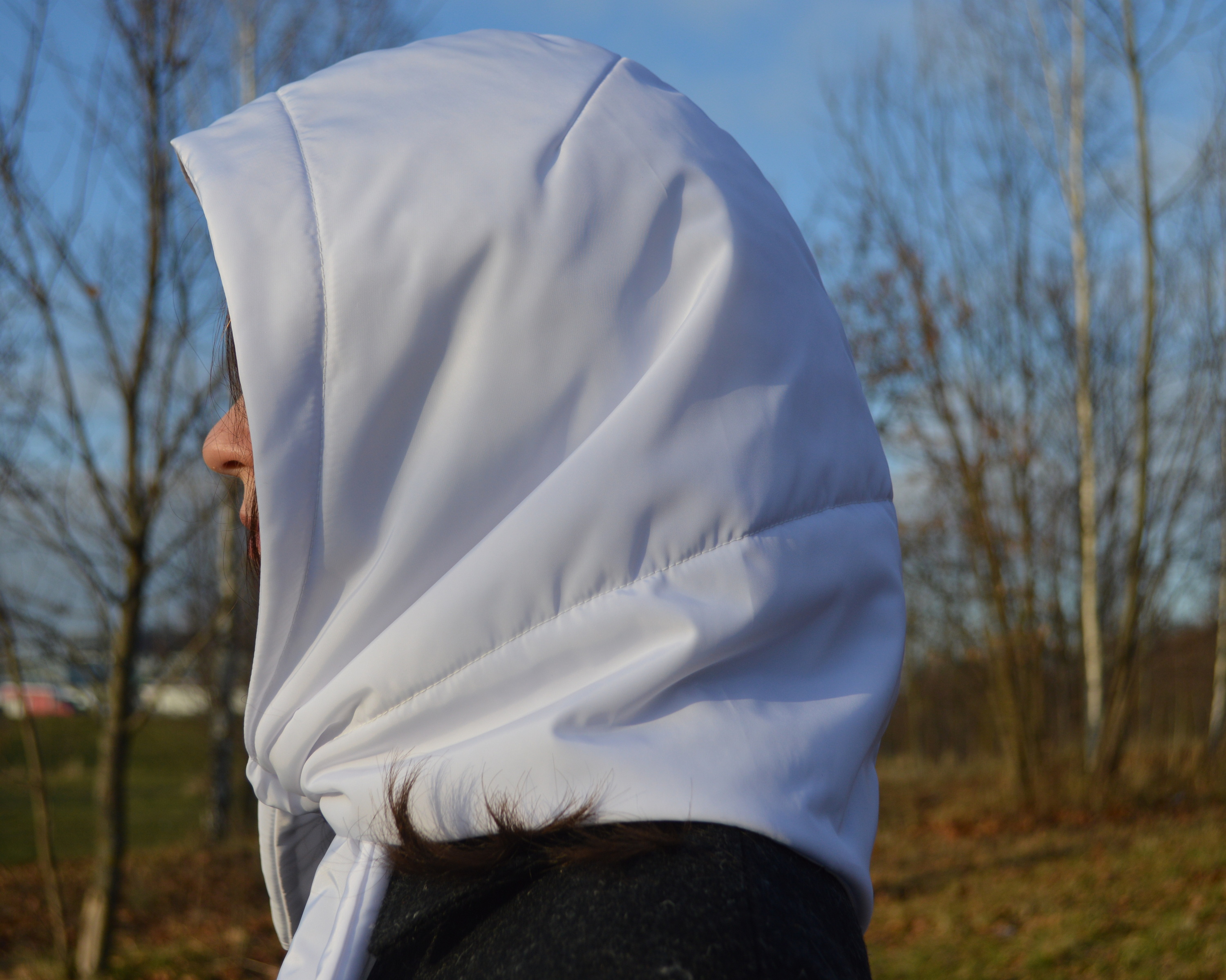 Warm hood kerchief. Winter hood scarf. Waterproof, quilted h - Inspire ...