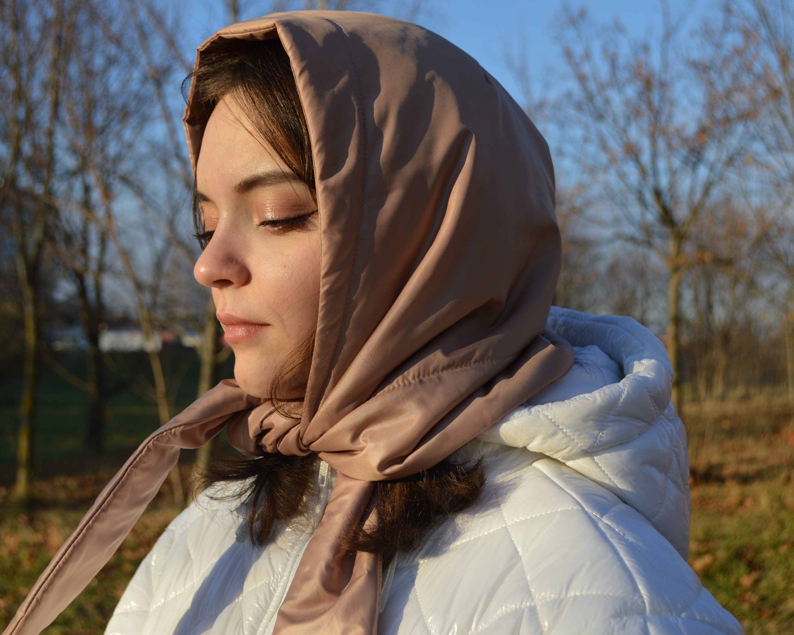 Warm hood kerchief. Winter hood scarf. Waterproof, quilted h - Inspire ...