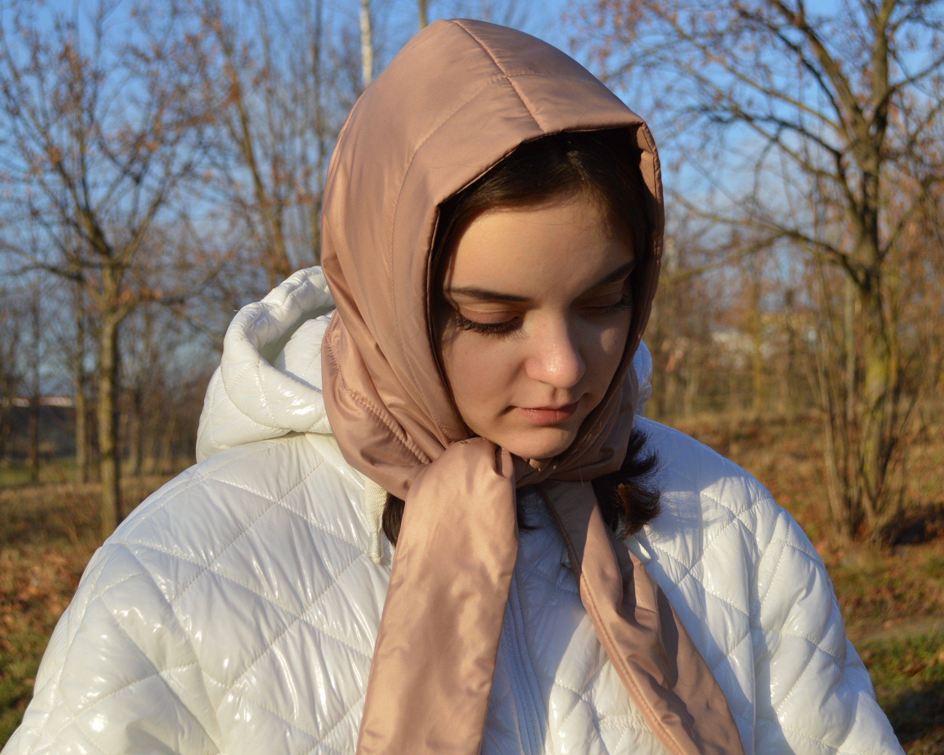 Warm hood kerchief. Winter hood scarf. Waterproof, quilted h - Inspire ...