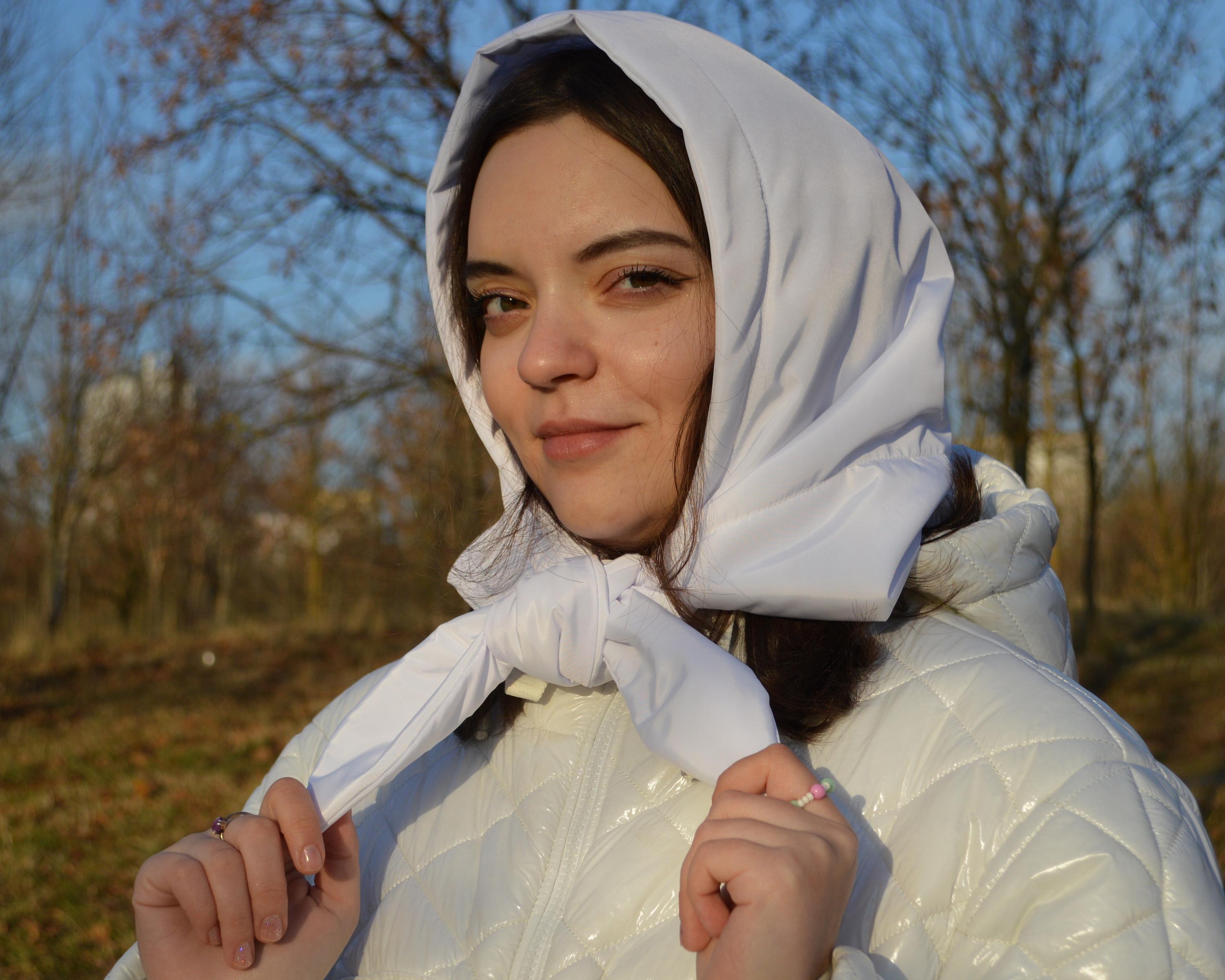 Warm hood kerchief. Winter hood scarf. Waterproof, quilted h - Inspire ...