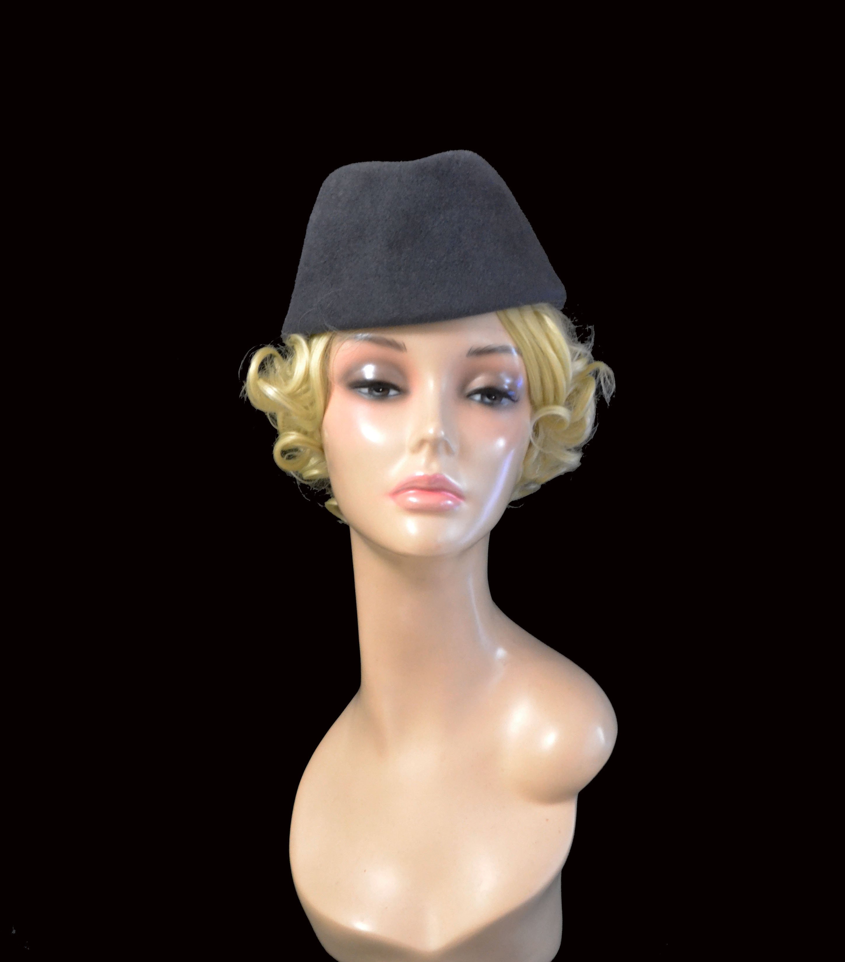 MADE TO ORDER gray forage cap, stewardess cap, gray pillbox - Inspire ...