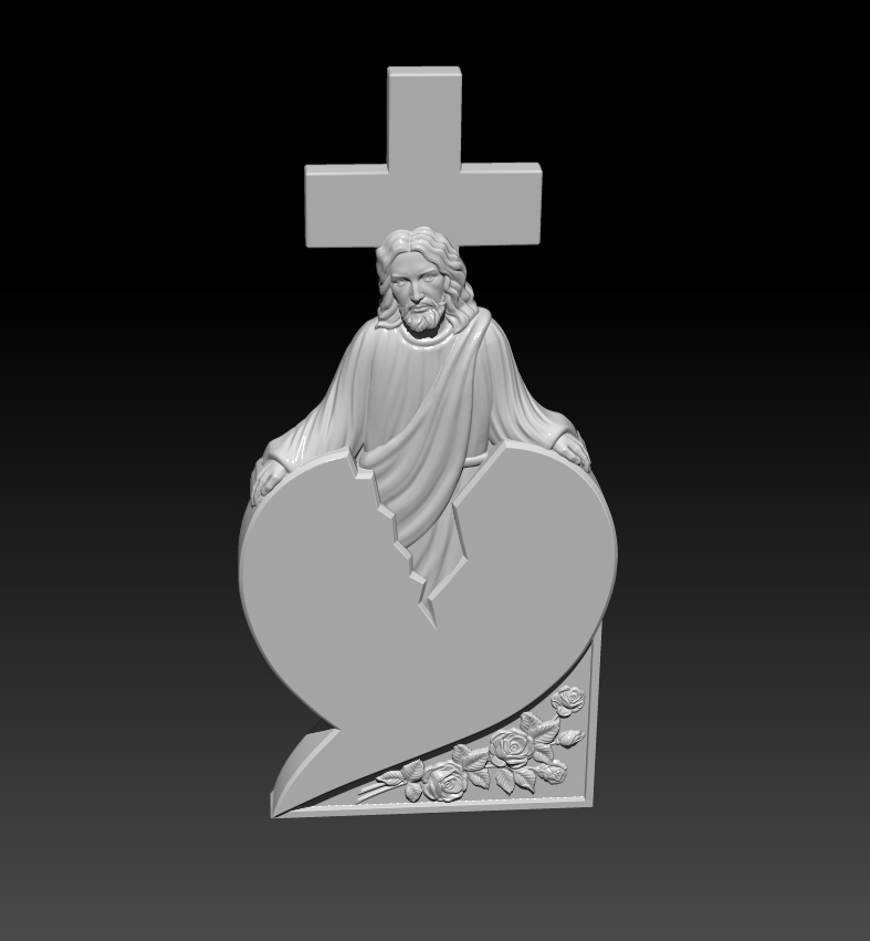 3D STL Model for CNC file Jesus Heart - Inspire Uplift