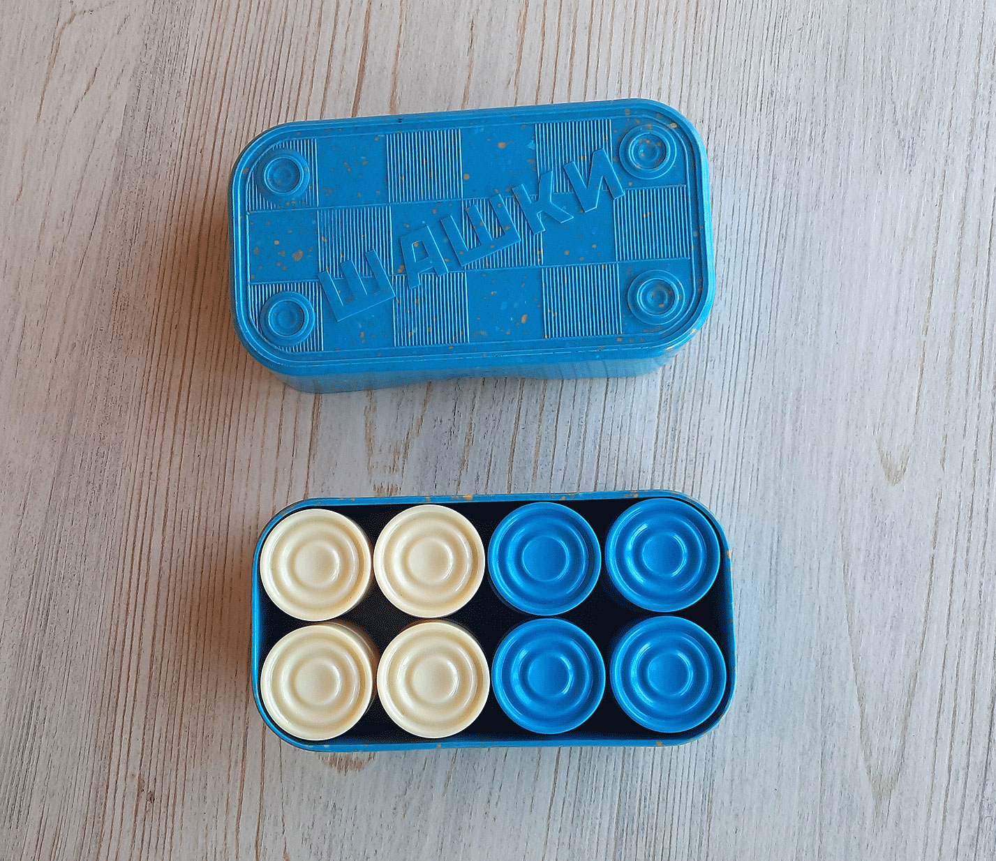 Blue white checkers set vintage - Soviet carbolite checkers | Inspire ...