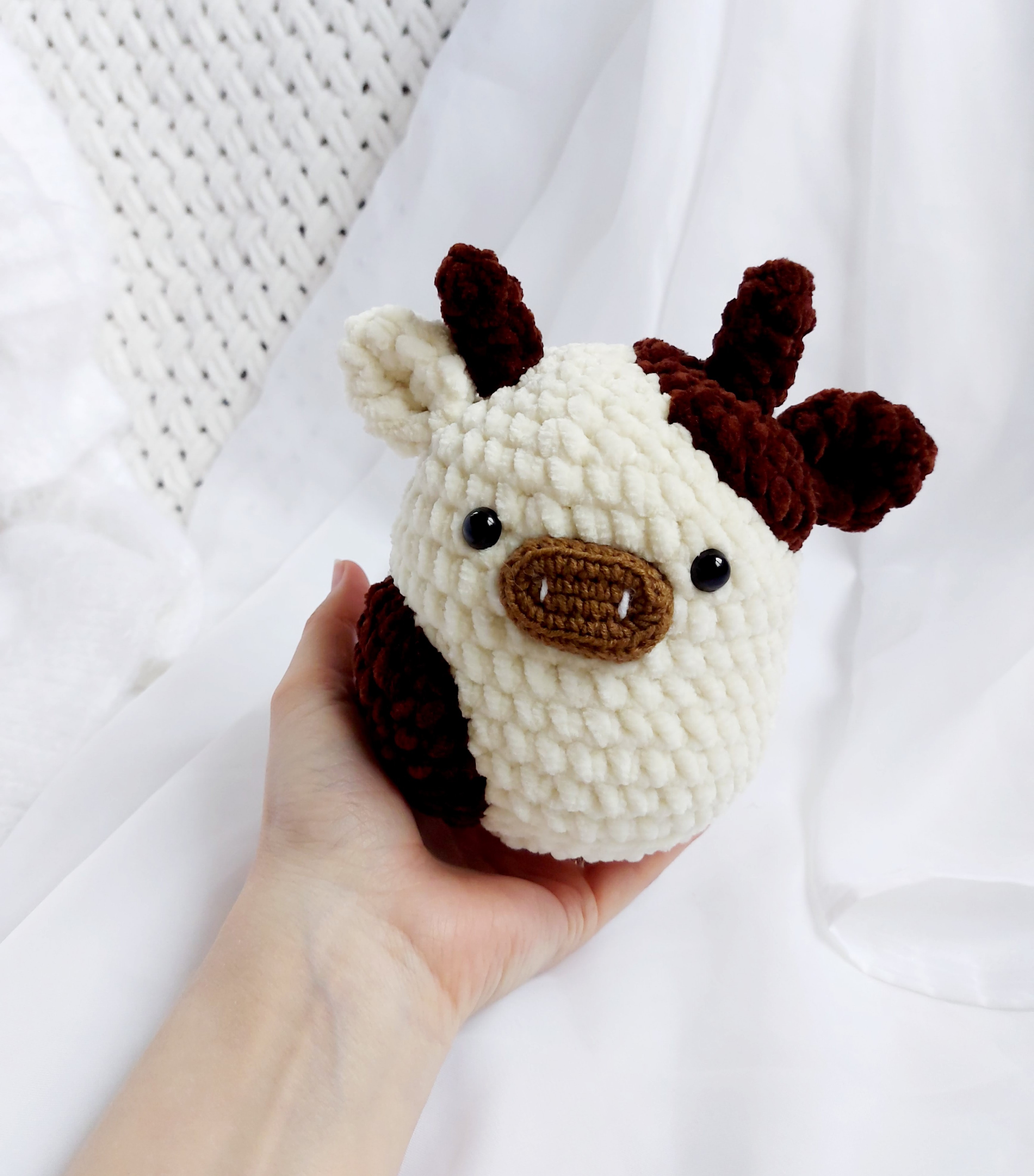 Crochet cow Plush cow Brown cow Crochet plush cow toy Cow to - Inspire ...