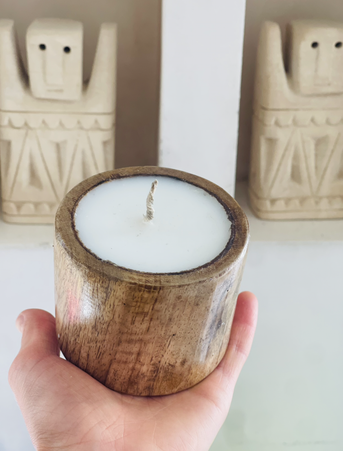 Wooden Candle, Decorative Candle, Candle Holder, Bali Candle - Inspire ...
