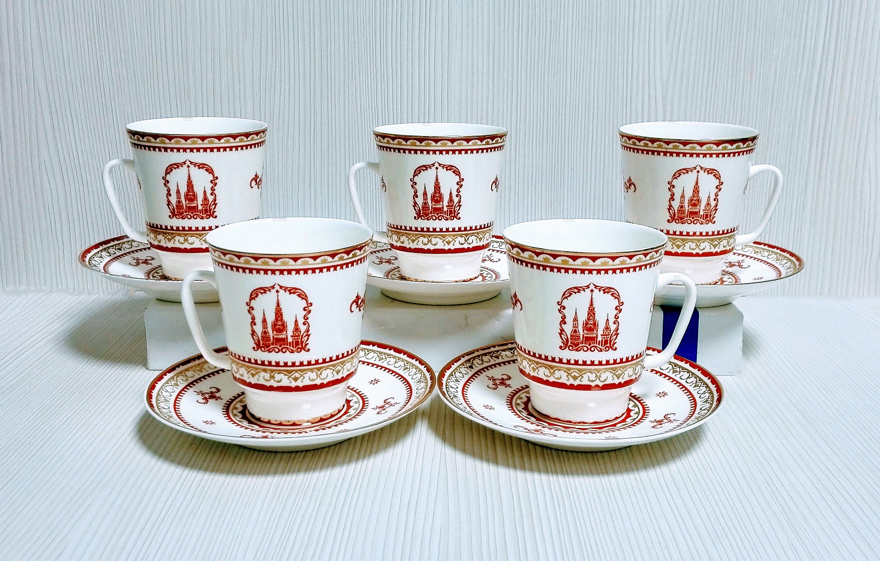 Antique Lomonosov Porcelain Set. Moscow Kremlin. Coffee Set - Inspire ...