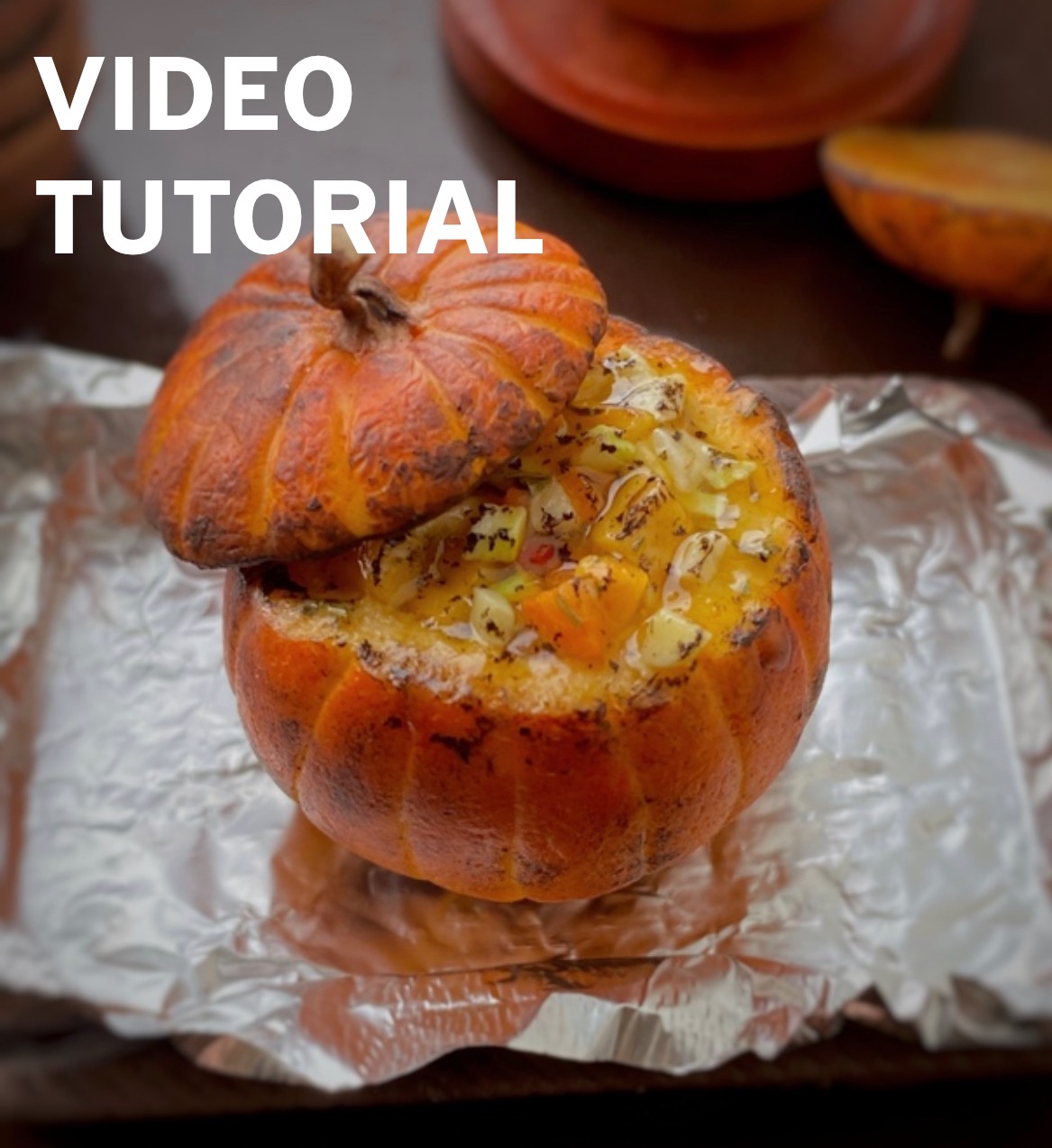 Miniature stuffed pumpkin. TUTORIAL polymer clay. Mini foods | Inspire Uplift