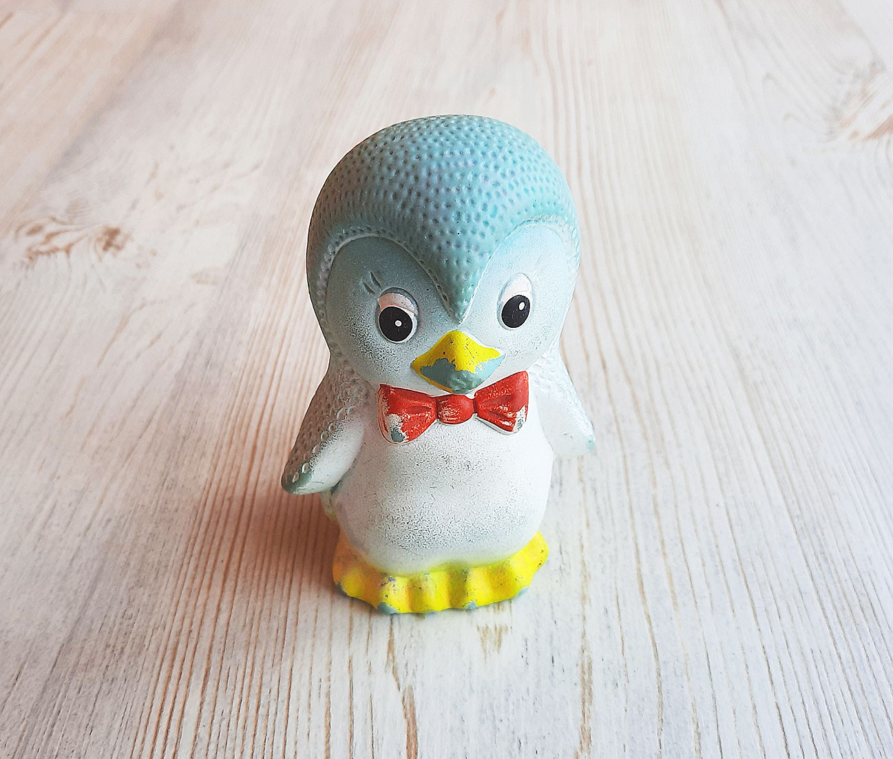 Penguin toy Soviet vintage rubber doll | Inspire Uplift