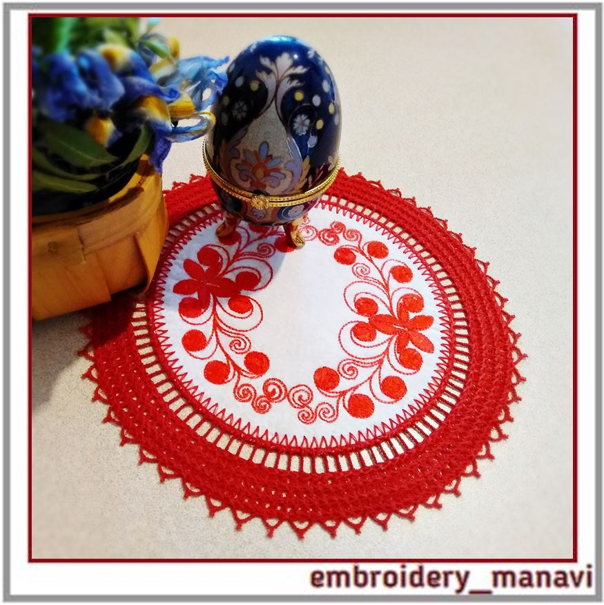 In the hoop FSL lace napkin and Embroidery Designs. 6 design | Inspire ...