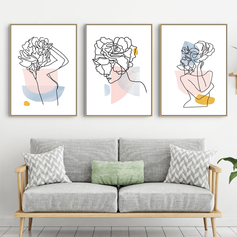 Women Line Art, Printable Wall Art, Set of 3 Prints, Line Dr - Inspire ...