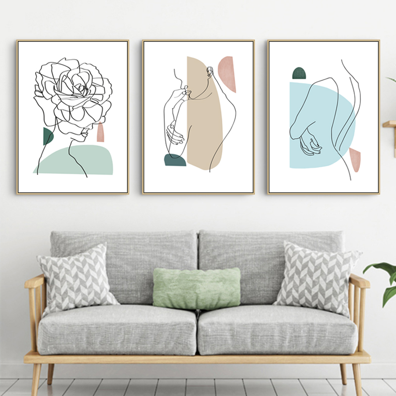Female Line Drawing, Women Painting, Abstract Print, Set of - Inspire ...