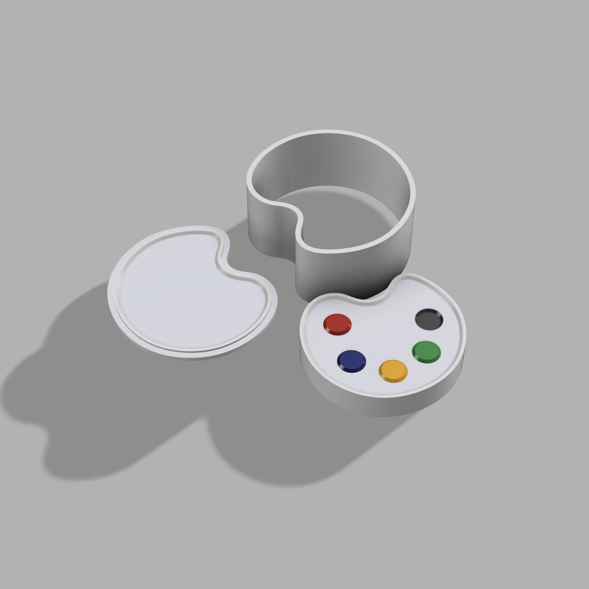 PALETTE 3 part BATH BOMB MOLD STL file for 3D Printing | Inspire Uplift