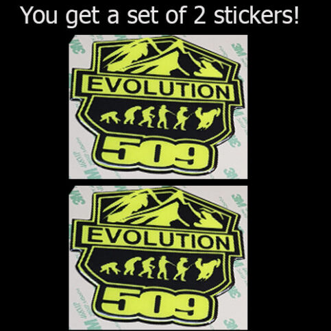 509 EVOLUTION 3D EMBLEM DECAL STICKER for snowmobiles, ATVs - Inspire Uplift