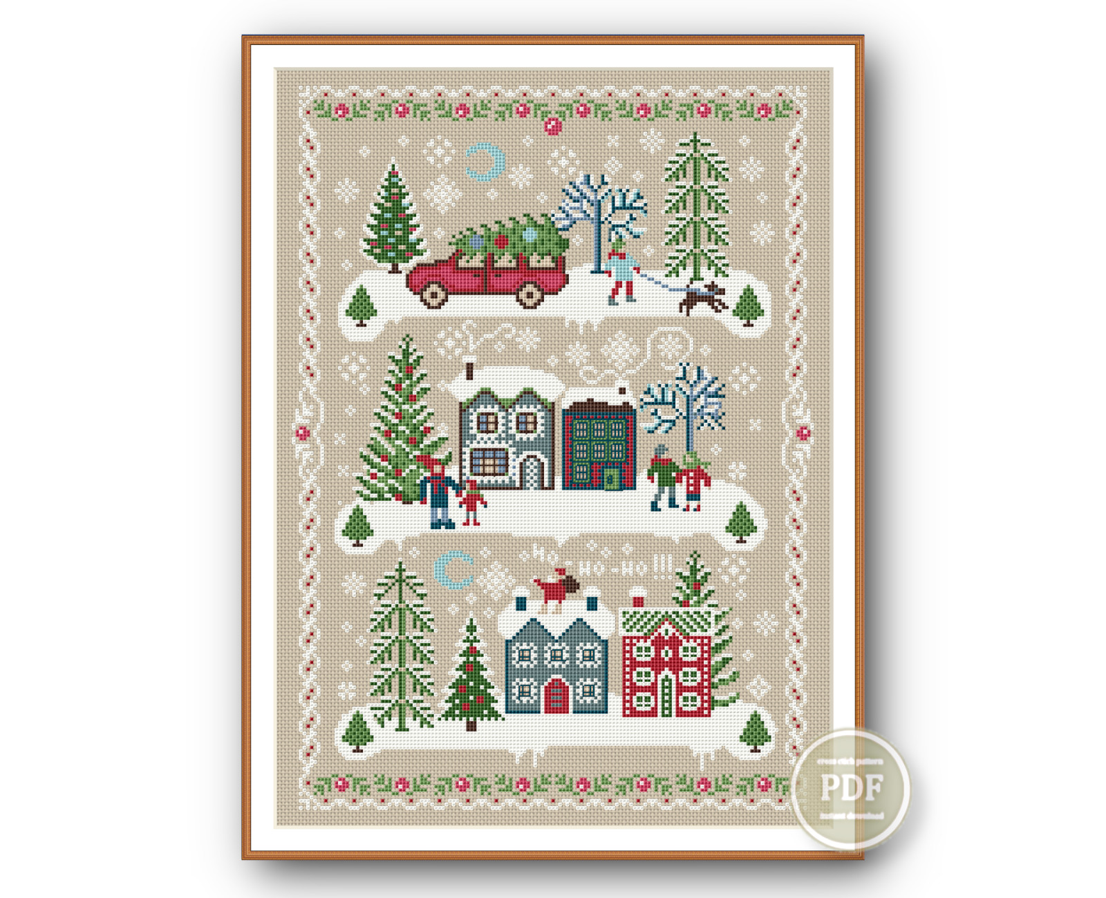Merry Christmas Sampler Cross Stitch PDF - Merry Christmas P - Inspire ...