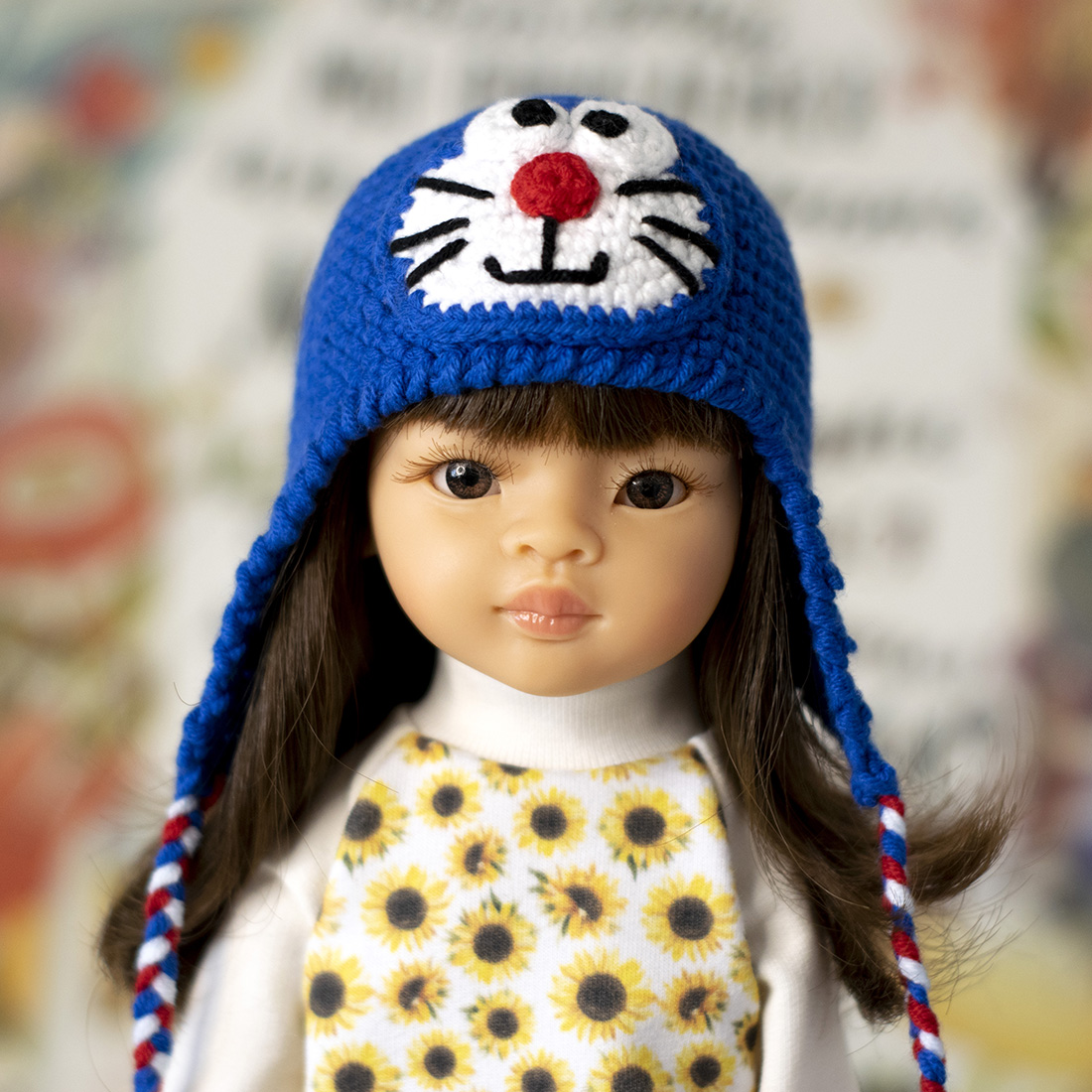Cat Doraemon hat for dolls Paola Reina, Meadow, Siblies, Lit - Inspire ...