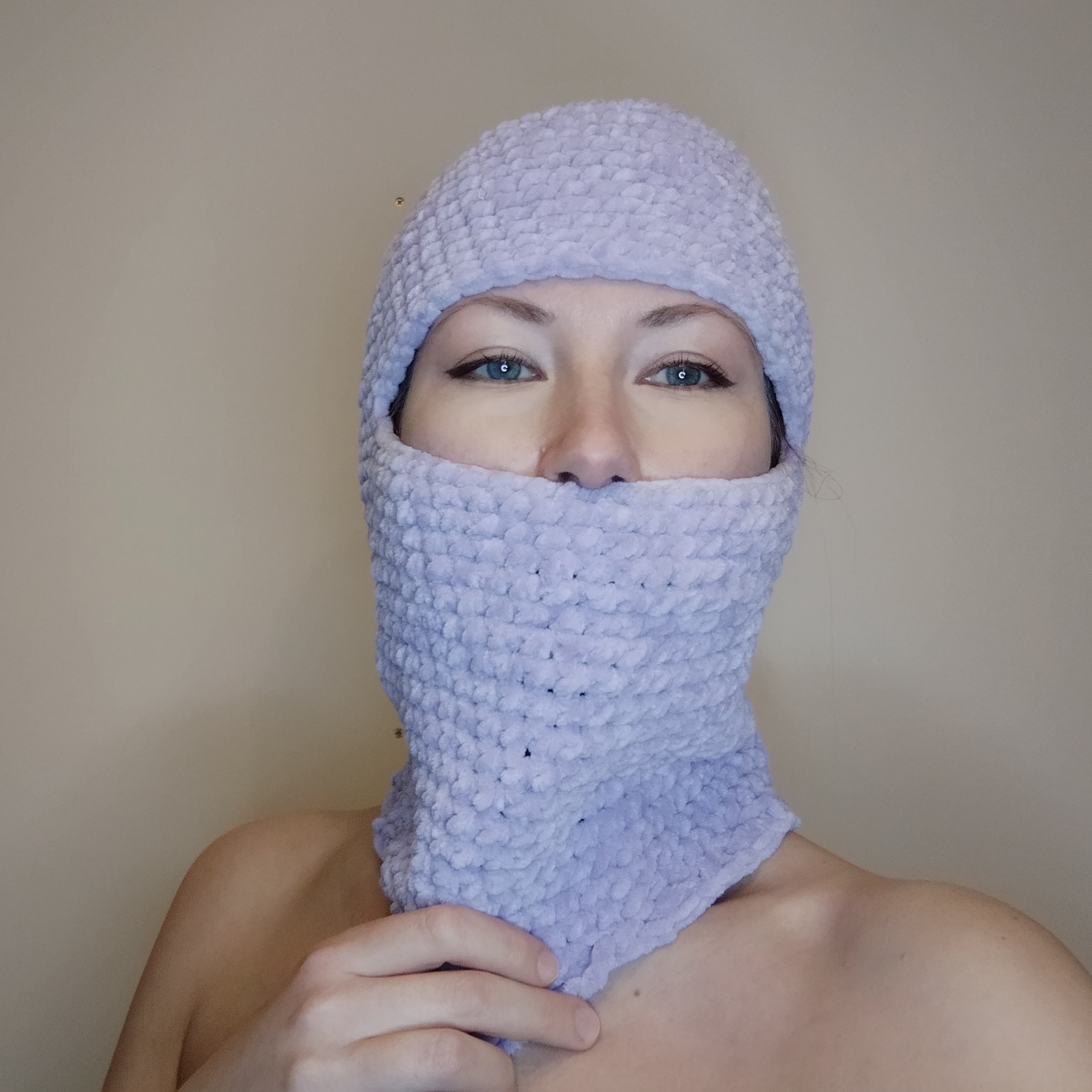 48 colors! Fluffy balaclava face mask. Crochet balaclava vel - Inspire ...