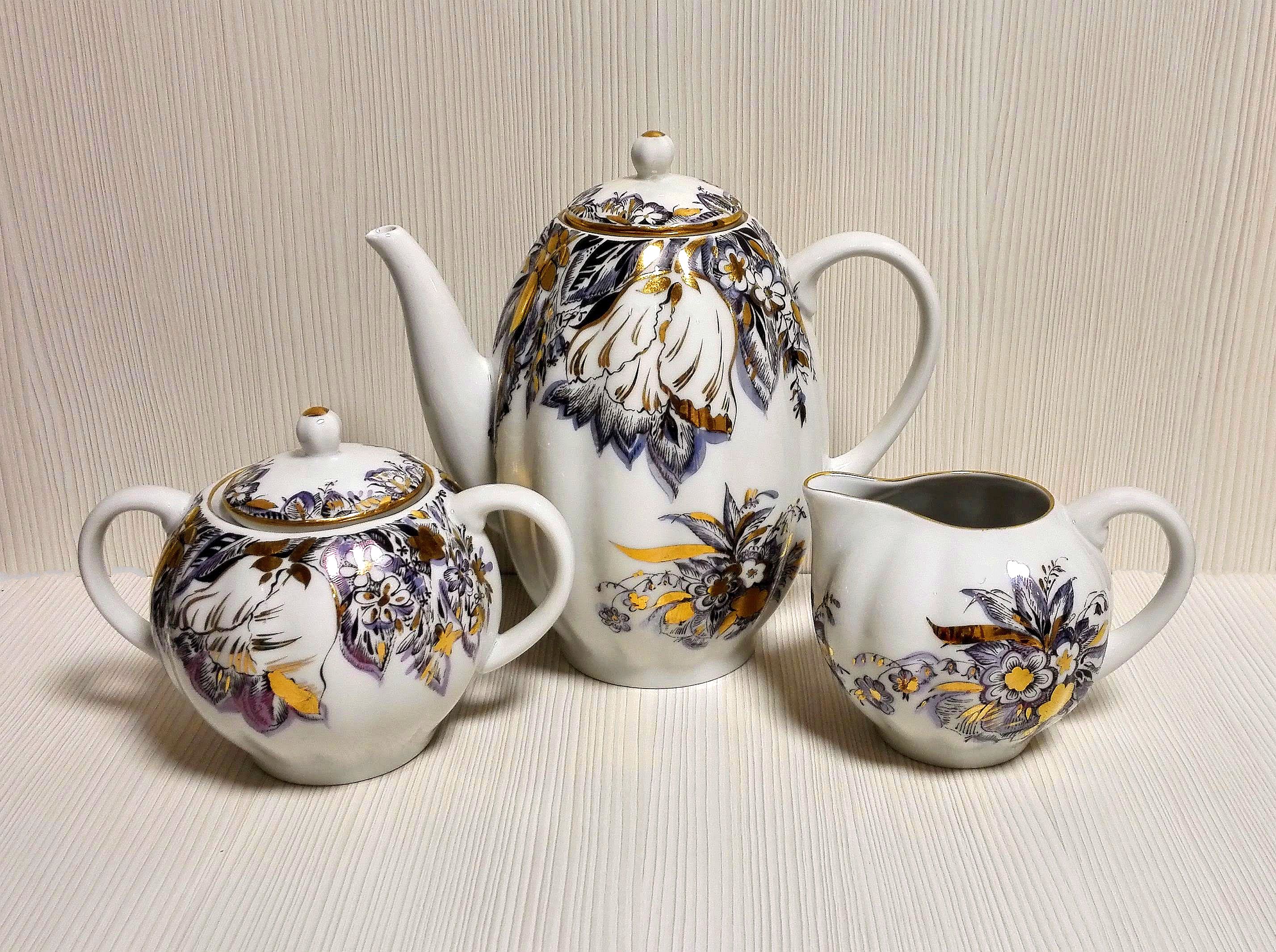Lomonosov Porcelain Coffee Tea Set. Antique Soviet Porcelain - Inspire ...