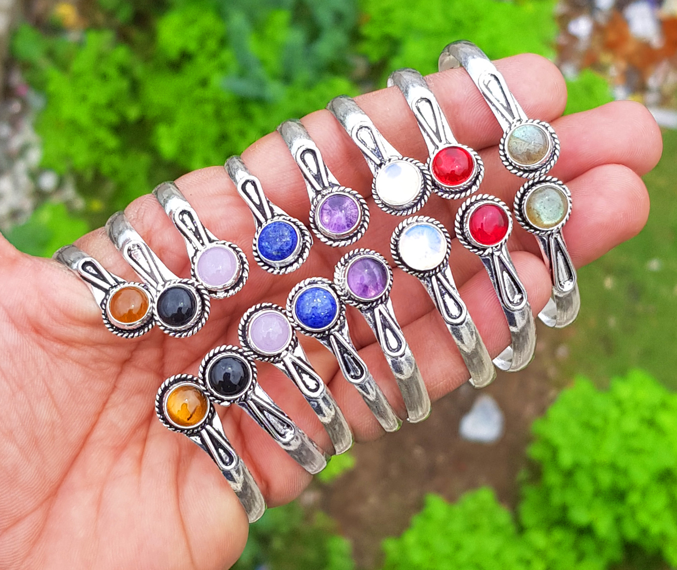 Assorted Crystal Handmade Adjustable Bangle Bracelet Jewelry | Inspire ...