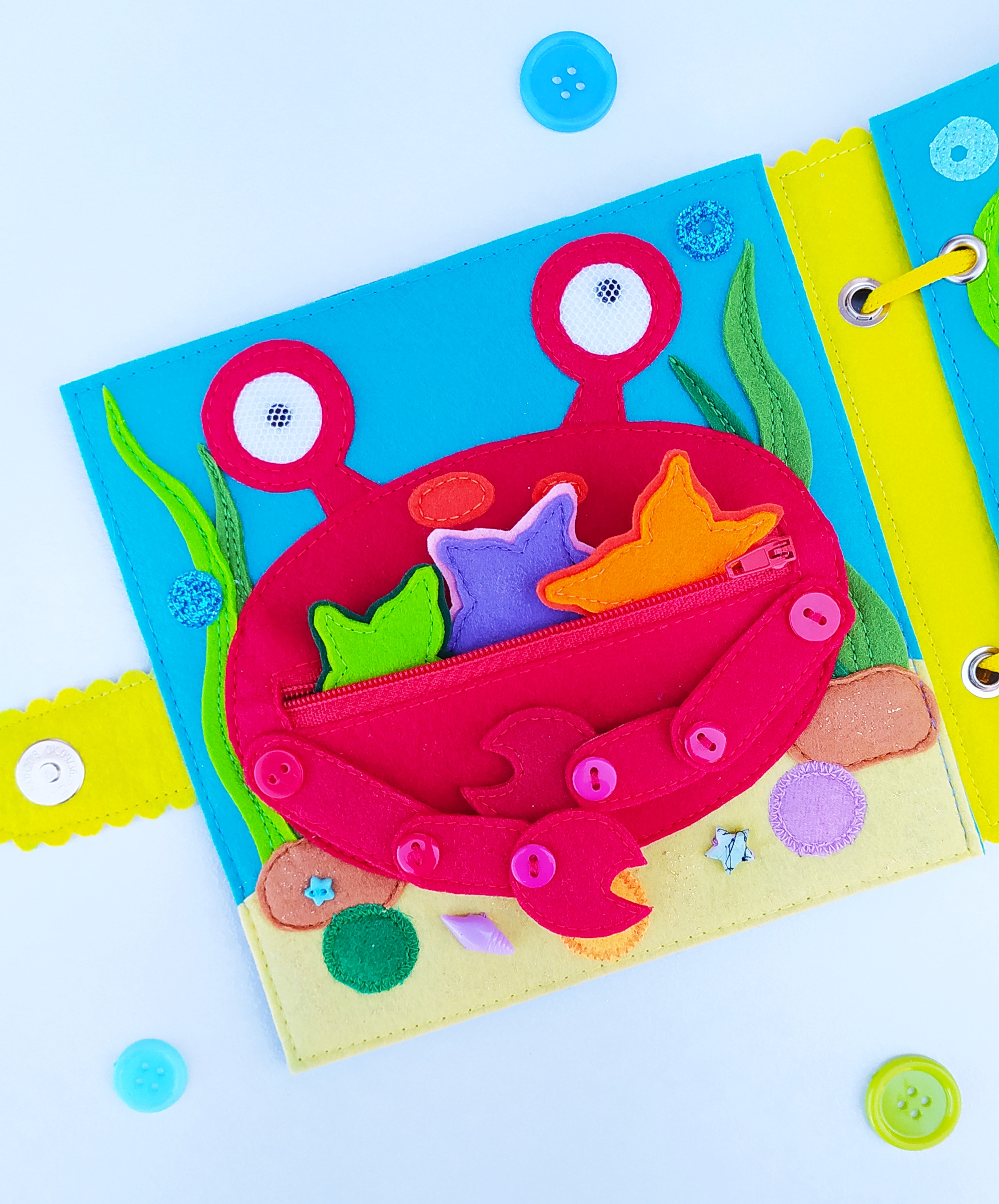 Sea Animals Quiet book Pattern PDF, Felt book pattern - Inspire Uplift