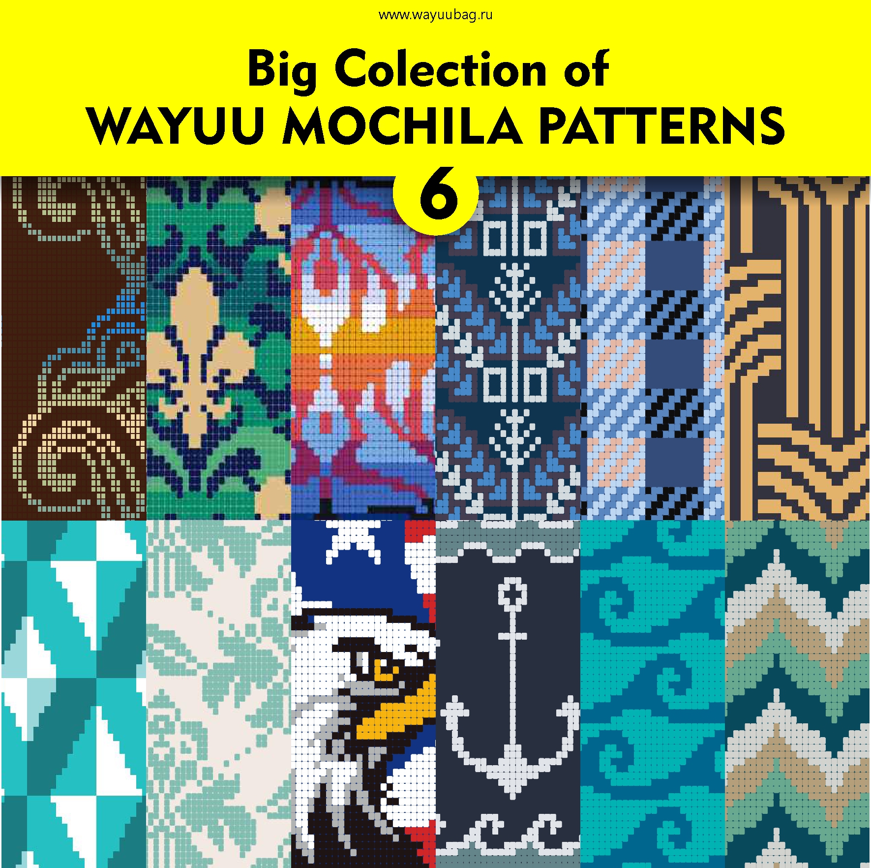 Wayuu mochila bag patterns / Big Collection - 6 | Inspire Uplift