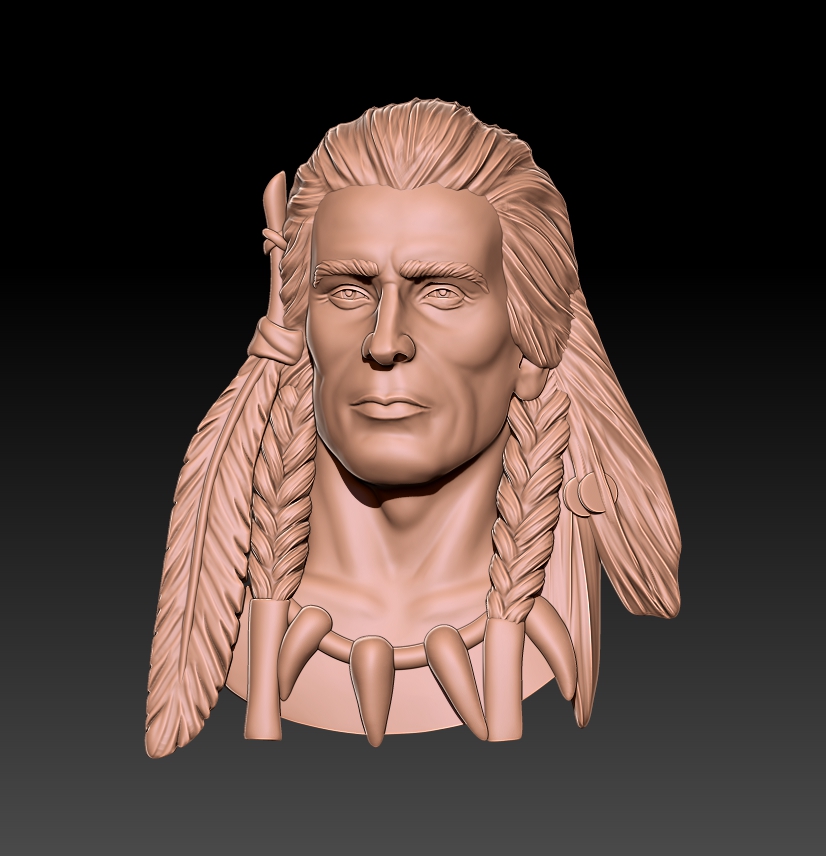 3D STL Model for CNC file Portrait of Gojko Mitic - Inspire Uplift