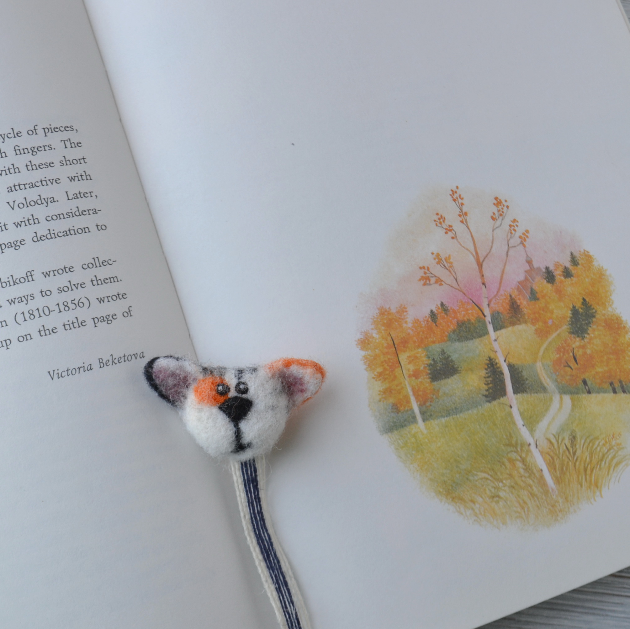 Needle felted funny 3d cat boormark Handmade custom bookmark - Inspire ...