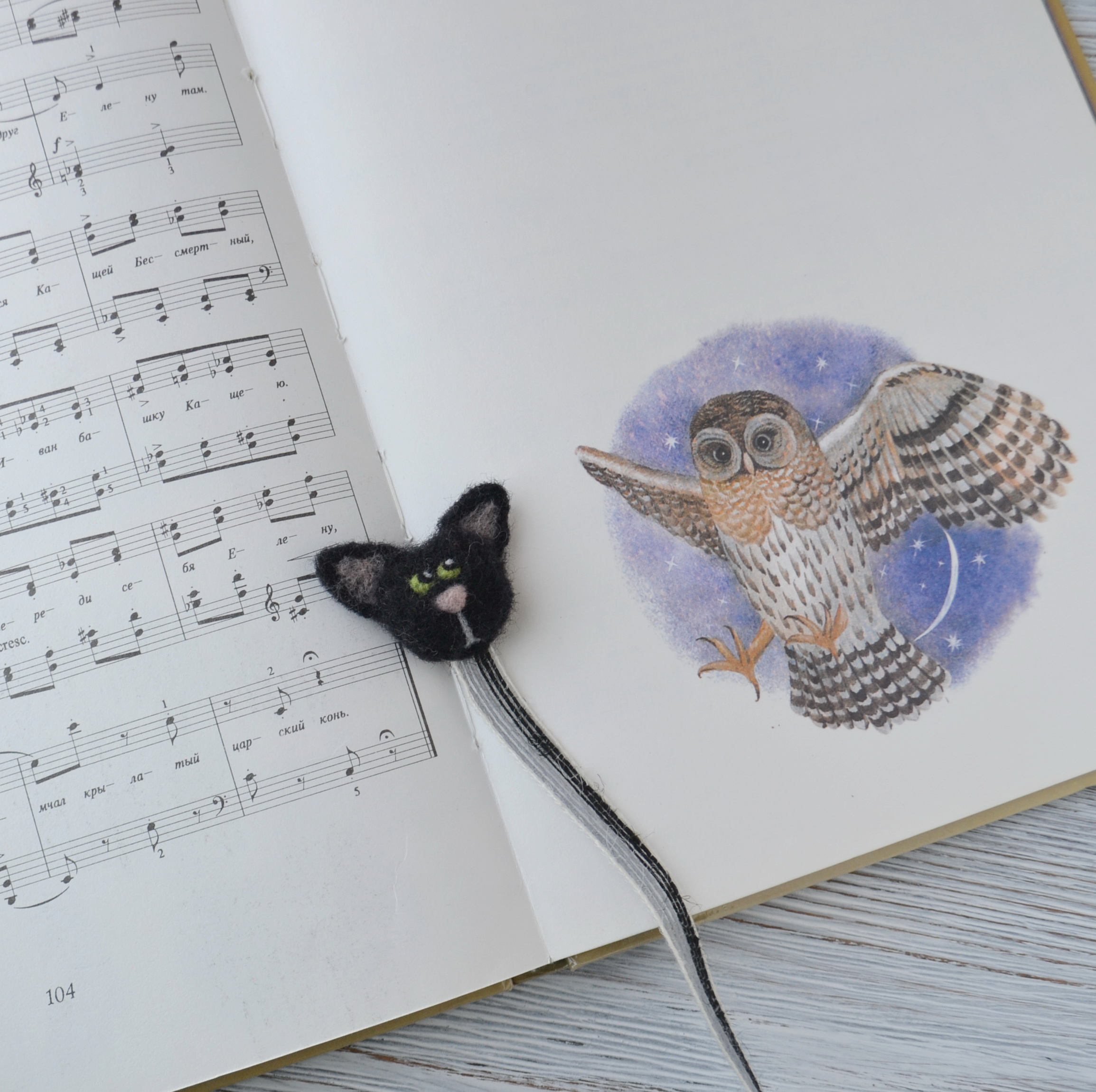 Needle felted funny 3d cat boormark Handmade custom bookmark - Inspire ...