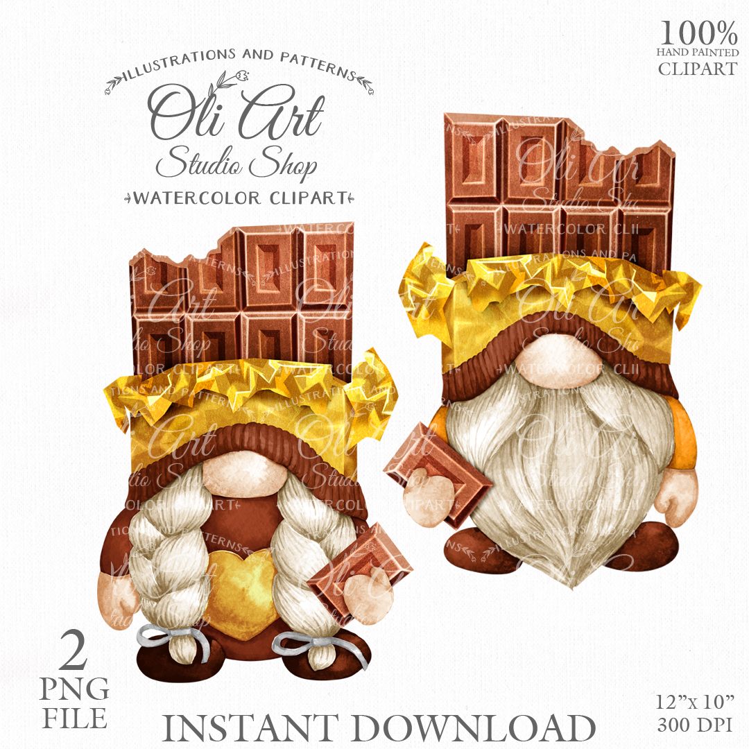 Chocolate Gnome Clip Art. Cute Characters. Hand Drawn graphi | Inspire ...