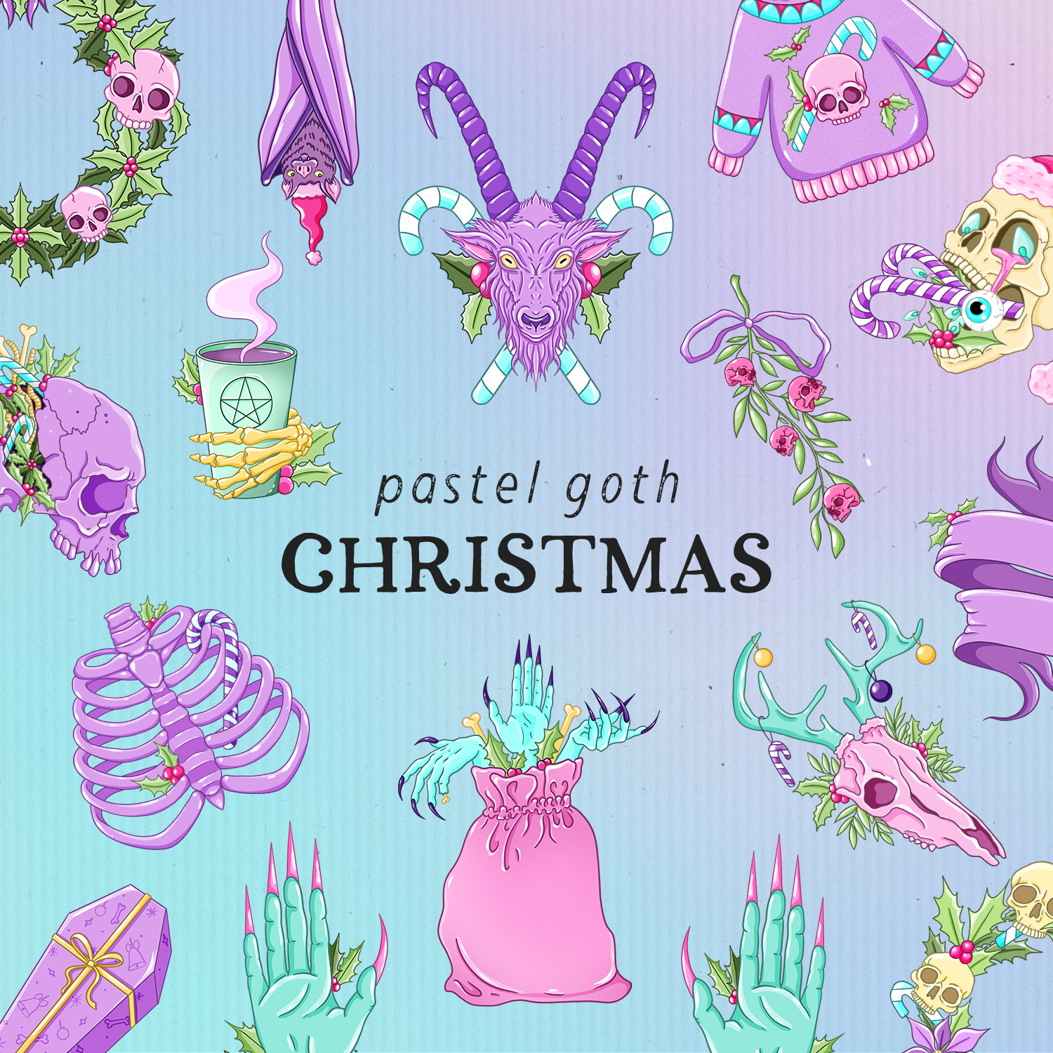 Goth Christmas Clipart | Inspire Uplift