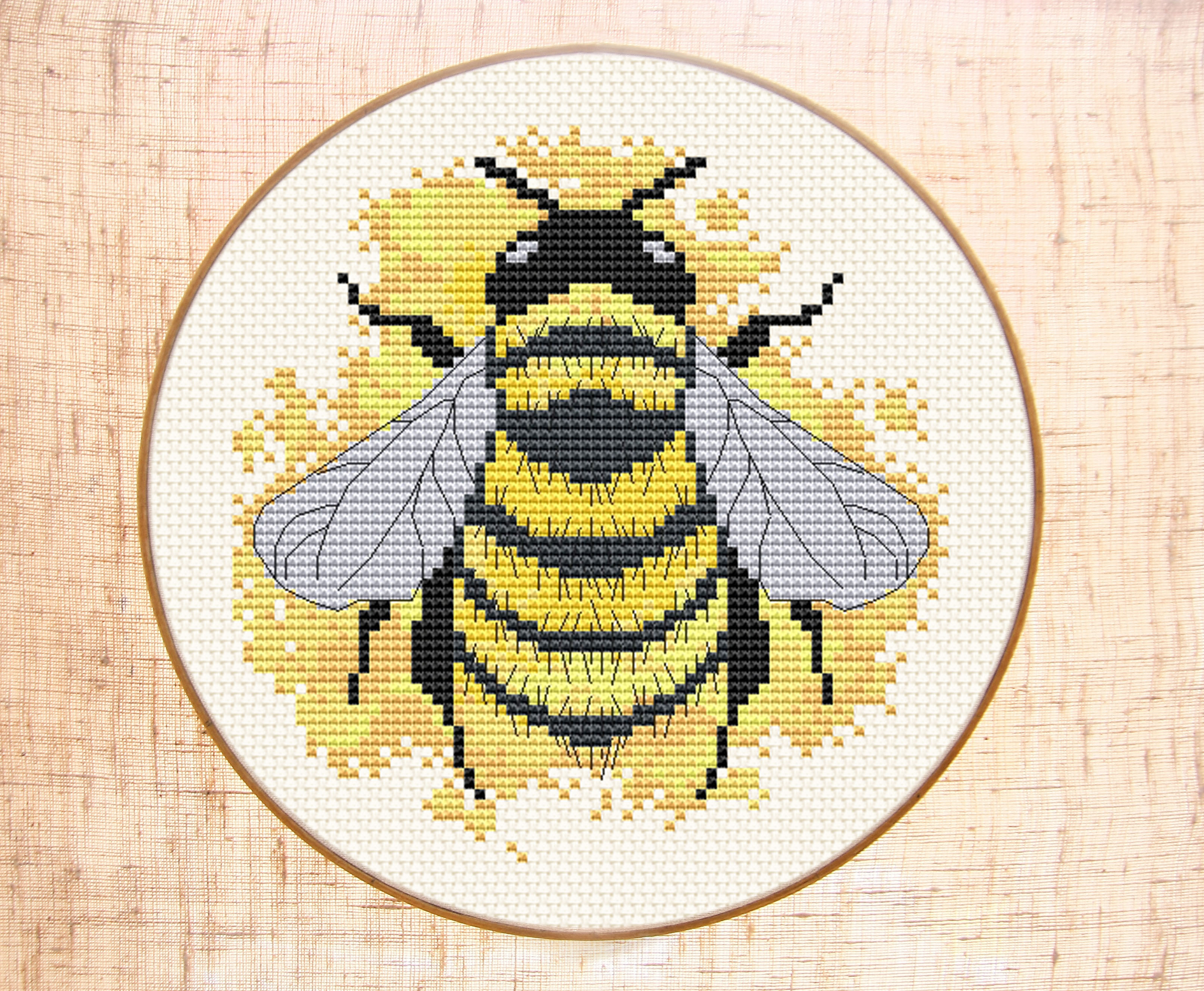 Bumble Bee Cross Stitch Pattern Modern Cross Stitch Watercol Inspire