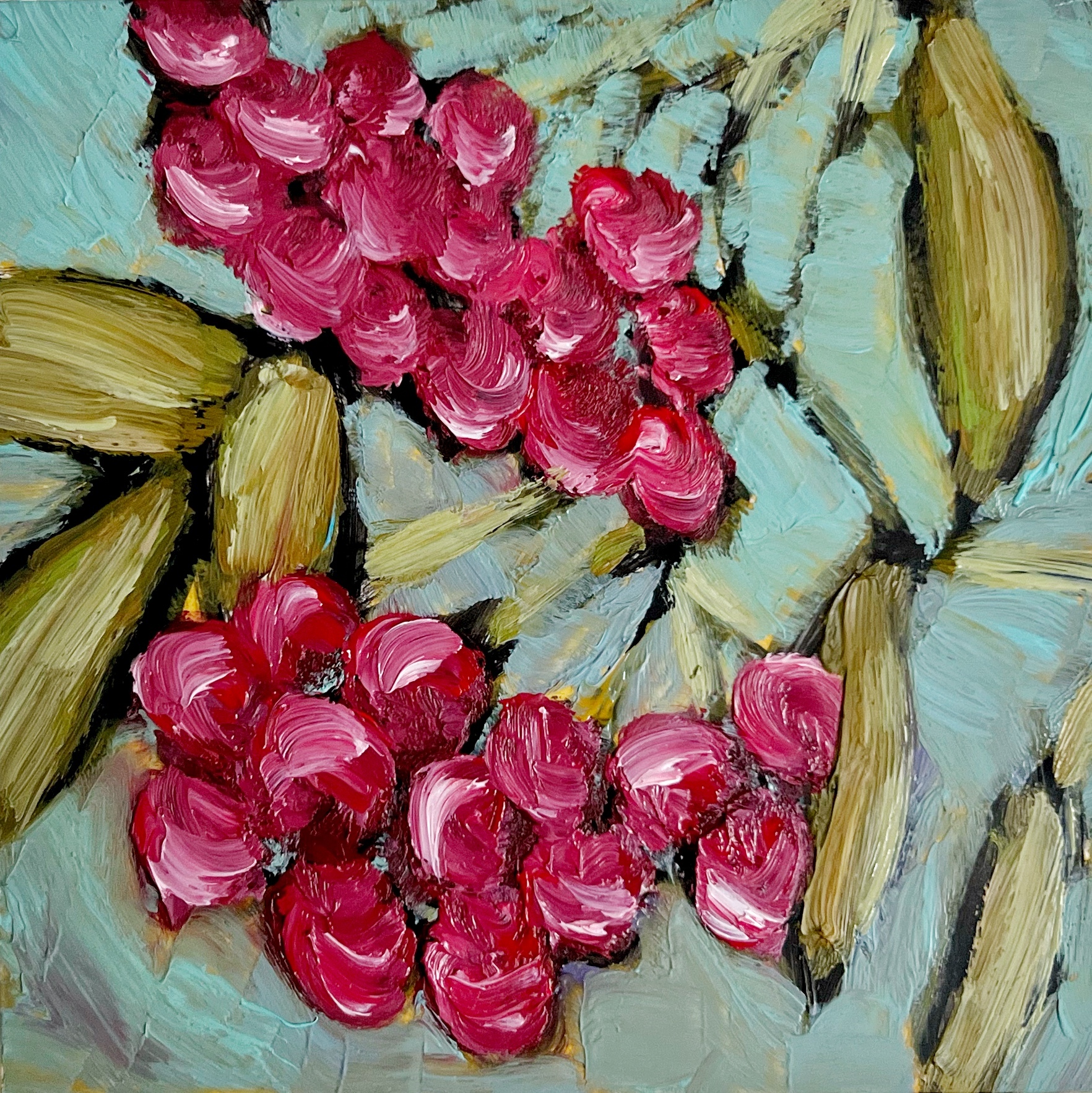 Rowan painting Rowan wall art Rowan tree branch original art | Inspire ...