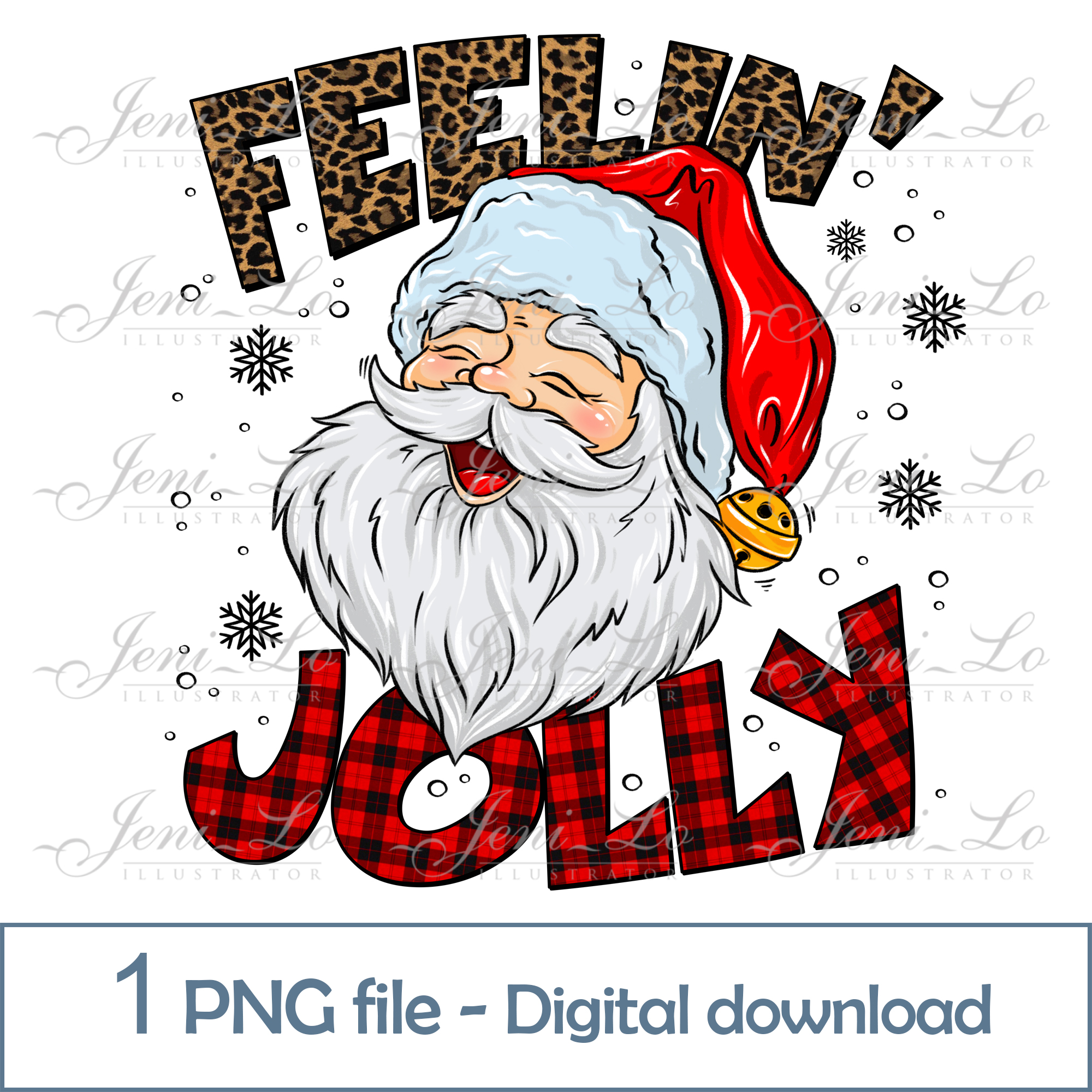 Jolly Santa 1 PNG file Merry Christmas clipart Buffalo plaid | Inspire ...