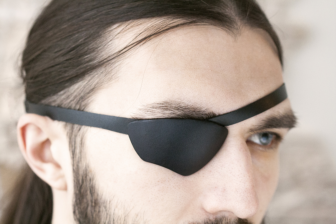 Leather Eye Patch, Unisex Eye Patch, Black Eye Patch, Slim E | Inspire ...