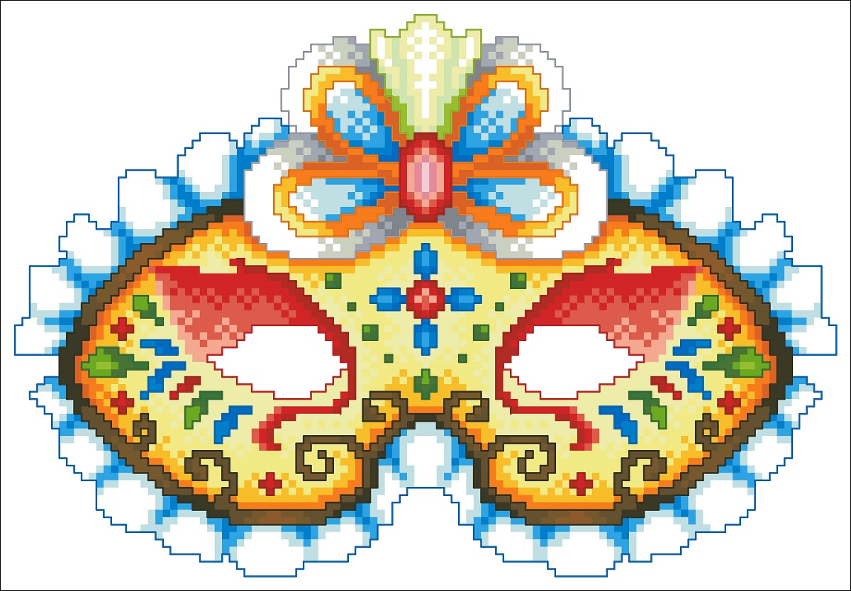 Digital - Vintage Cross Stitch Pattern - Mask - Christmas Ma | Inspire ...