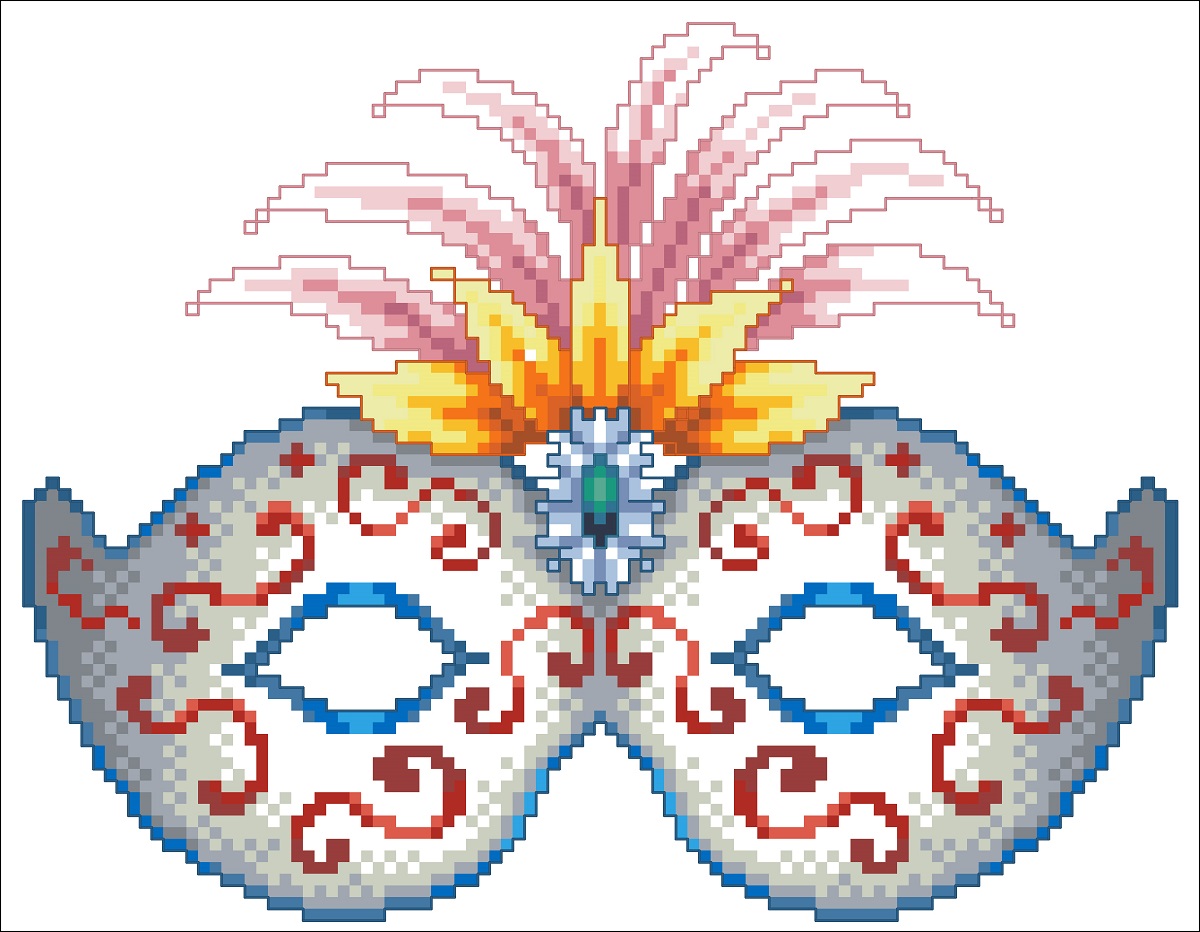 Digital - Vintage Cross Stitch Pattern - Mask - Christmas Ma | Inspire ...