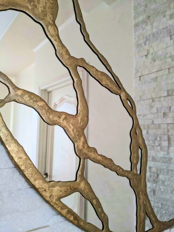 Asymmetrical mirror brass frame Irregular mirror home decor - Inspire ...