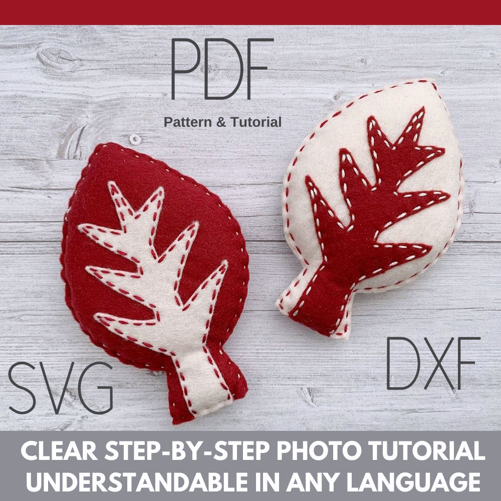 Felt Tree Christmas ornaments pattern PDF SVG | Inspire Uplift