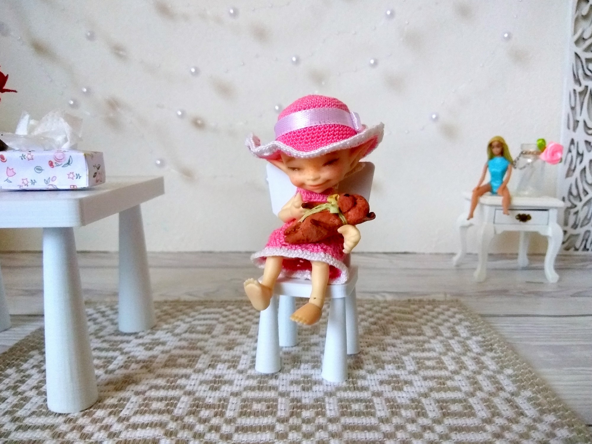 Micro teddy bear toy for 1:12 scale BJD dolls. Dollhouse min - Inspire ...