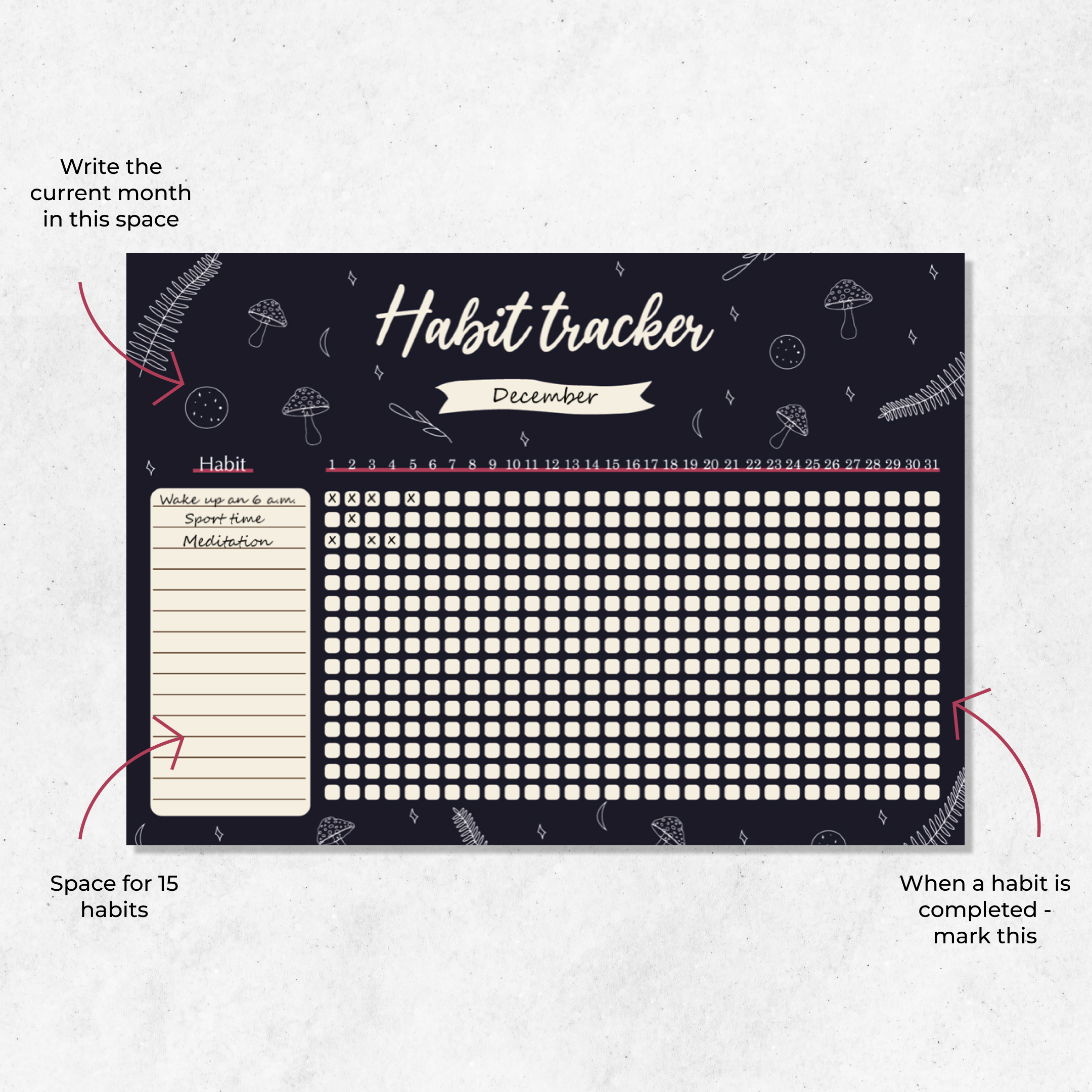 New Habit tracker | Tracker printable | Routine iPad tracker - Inspire ...