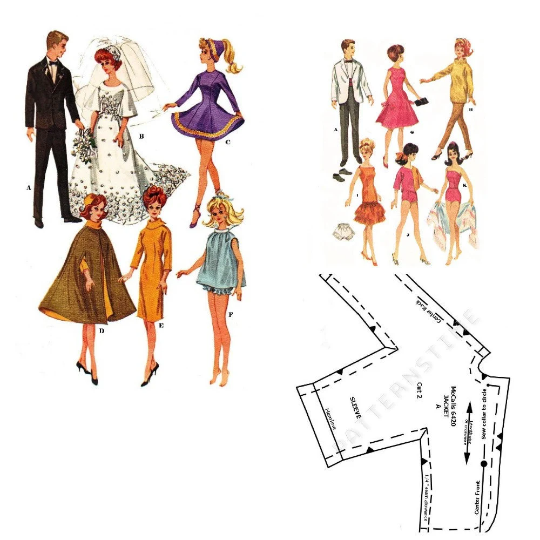PDF Barbie Dolls 11-1/2" and Ken Dolls 12" Vintage Sewing Pa | Inspire ...
